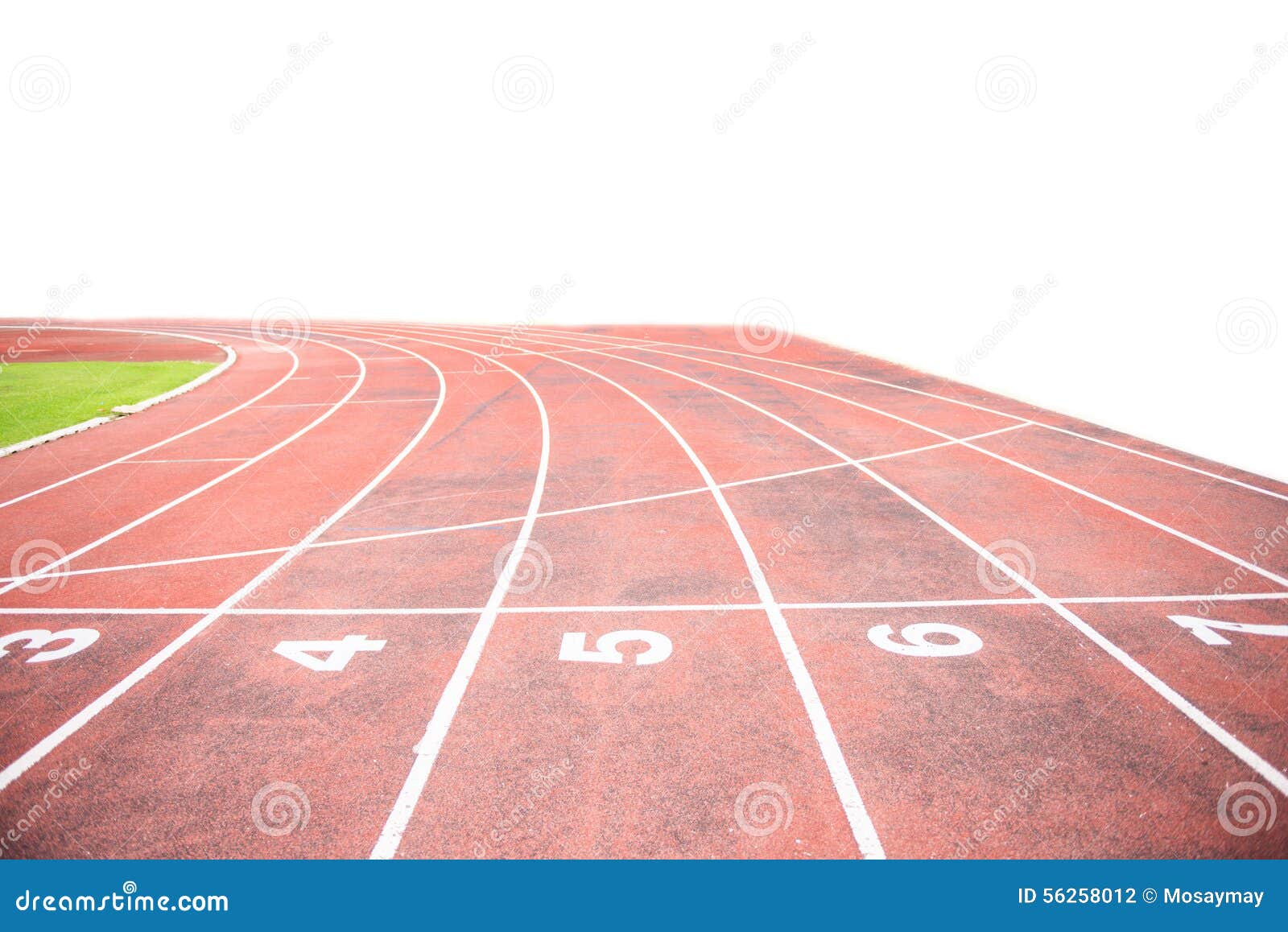 Running Track in Outdoor Stadium Stock Photo - Image of sport, runner ...