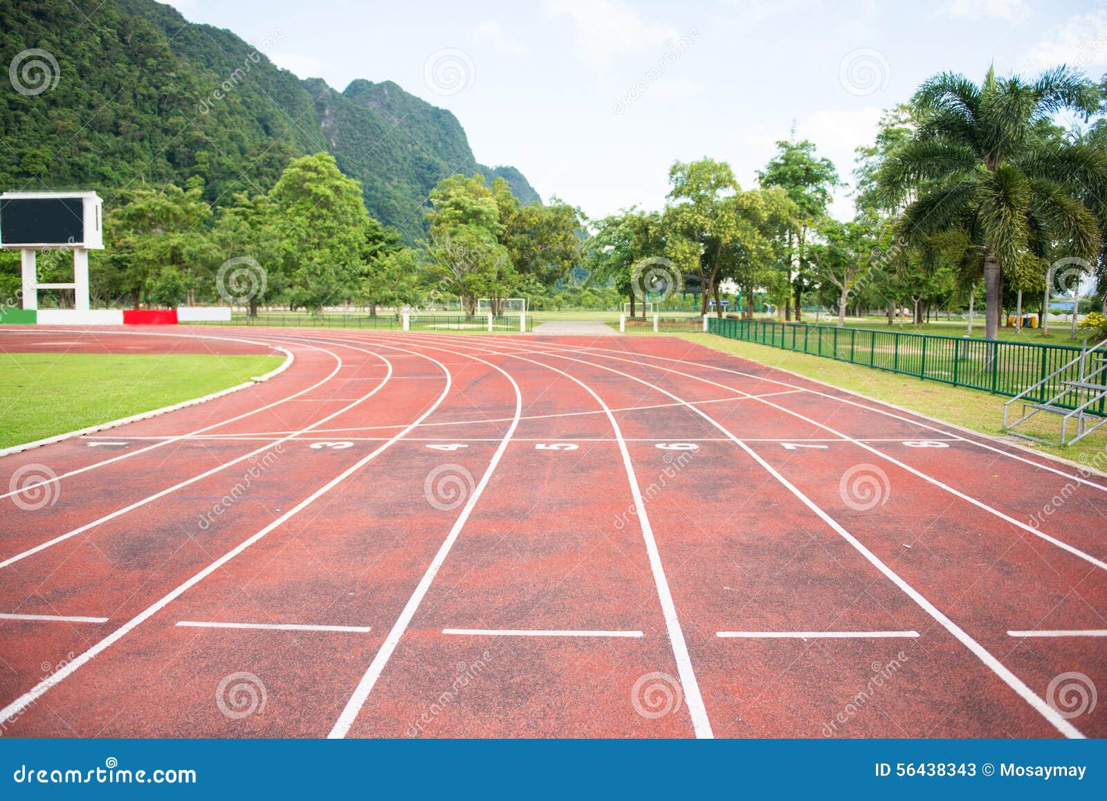 Running Track in Outdoor Stadium Stock Image - Image of track, surface ... Running Track in Outdoor Stadium Stock Image - Image of track, surface ...