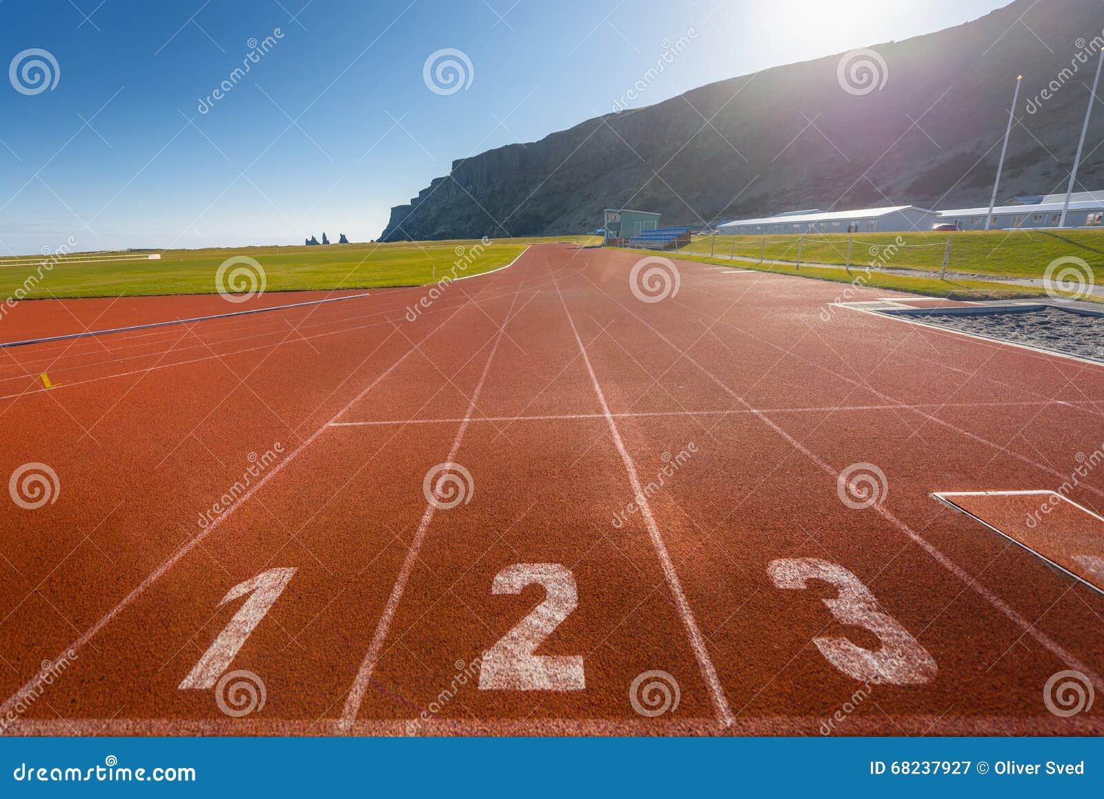 Running track outdoors stock image. Image of race, counter - 68237927