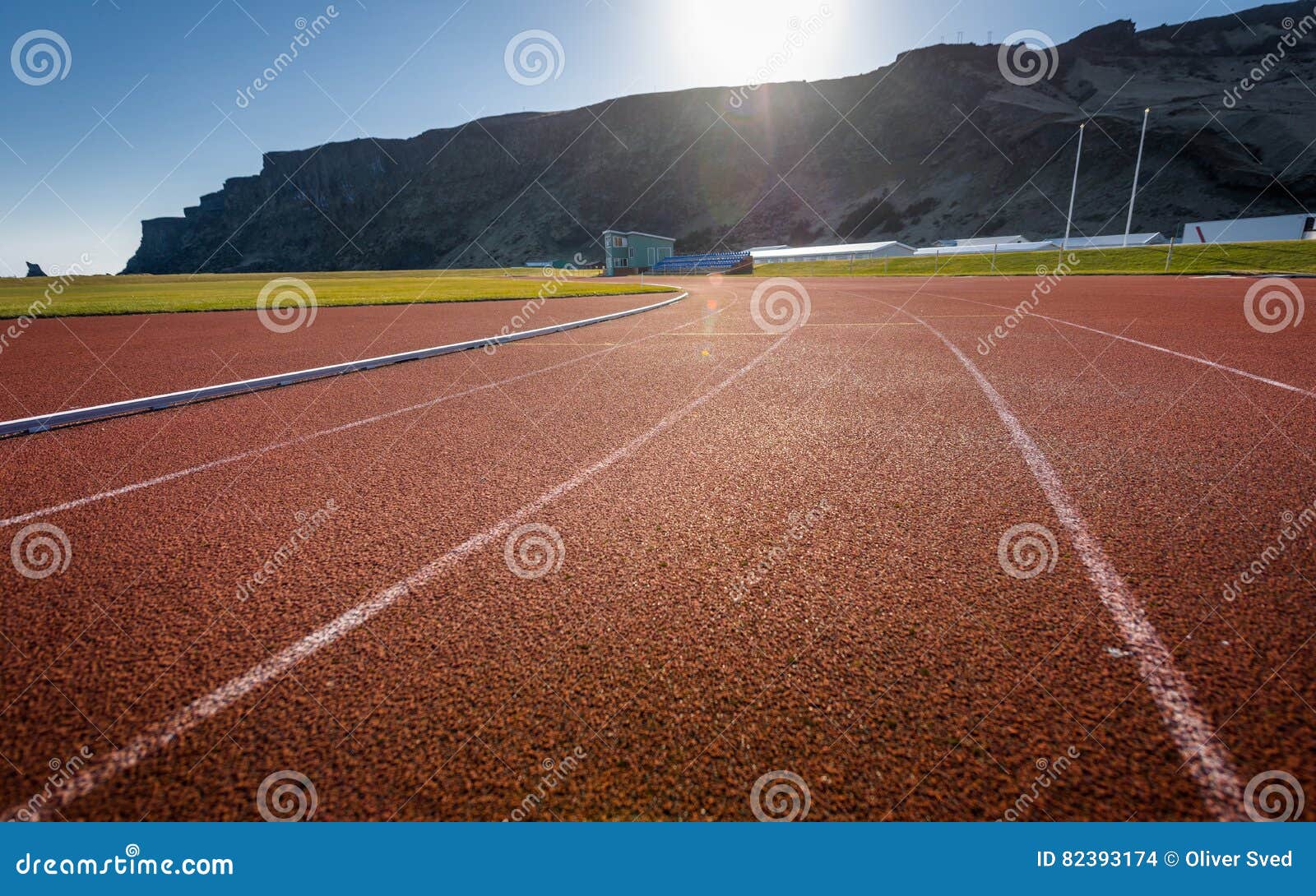 Running track outdoors stock photo. Image of field, health - 82393174