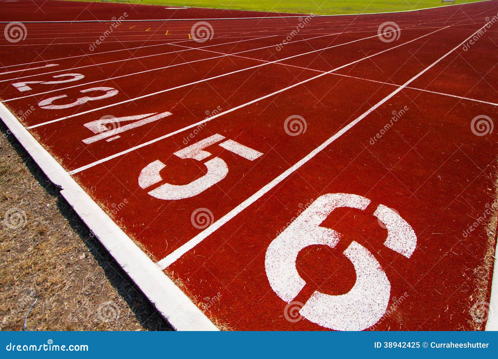 Running Track for Popular Sport Stock Image - Image of contemporary ...