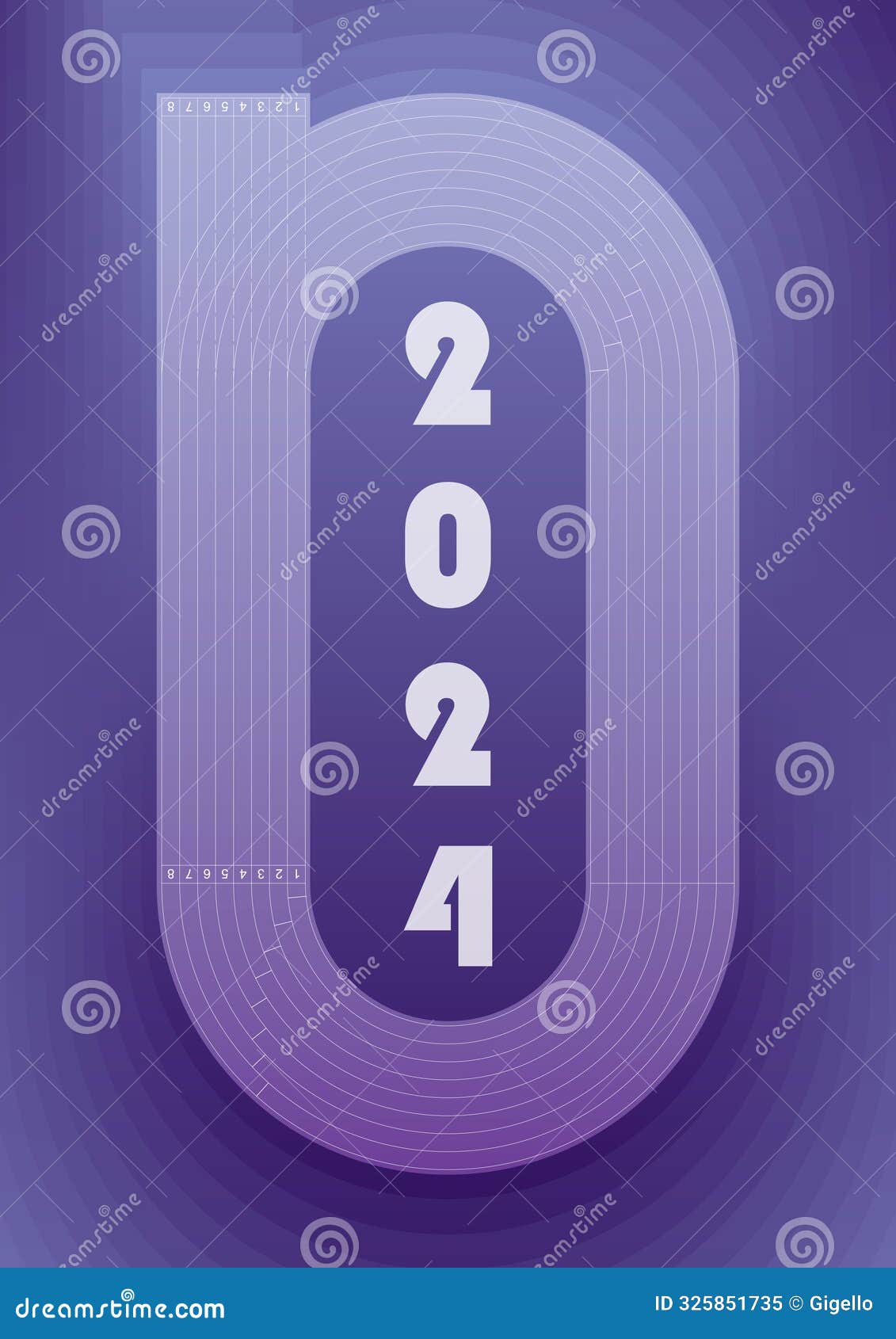 Running Track Poster Design, Vector Illustration Stock Illustration ...