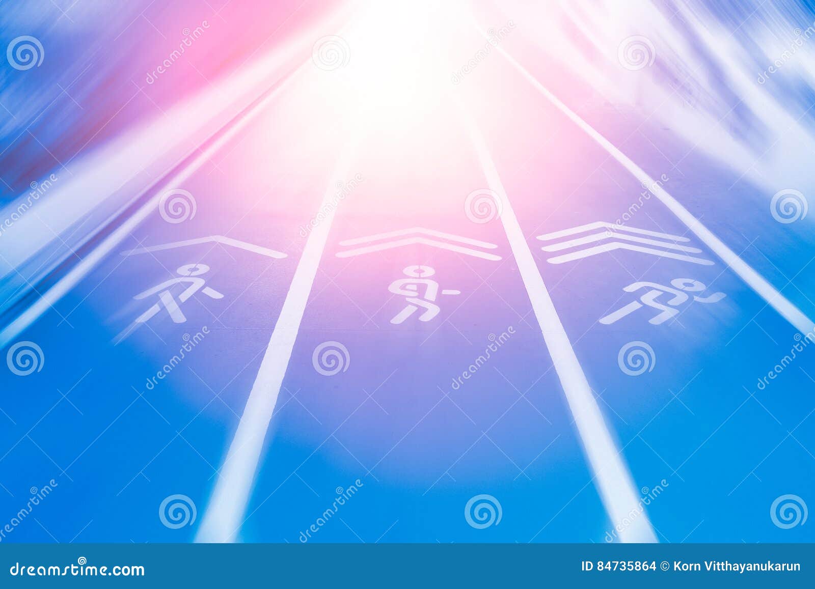 Running Track Run Way or Runner Space. Stock Photo - Image of park ...