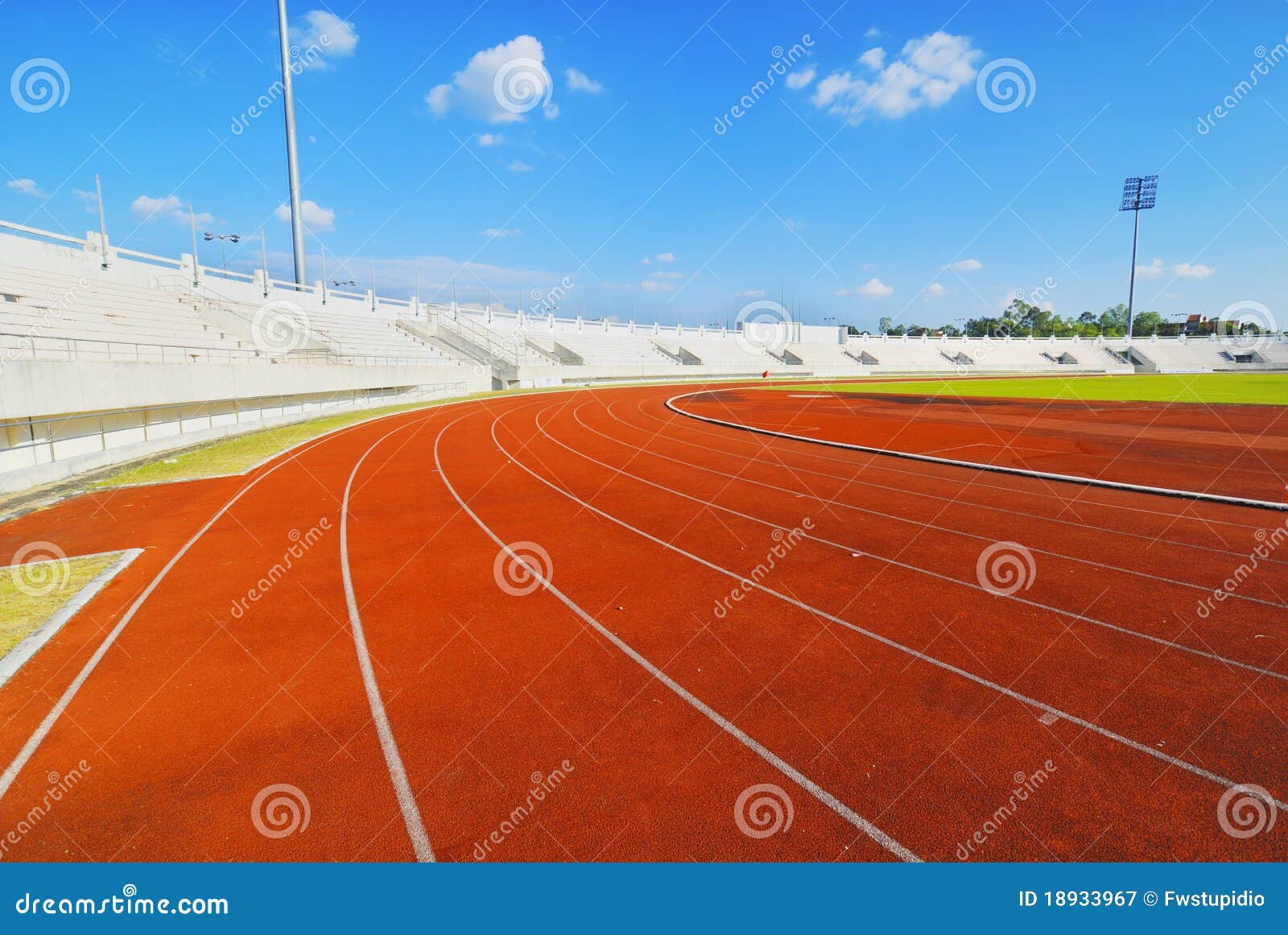 Running Track with Sky Cloud Stock Image - Image of line, competitive ...