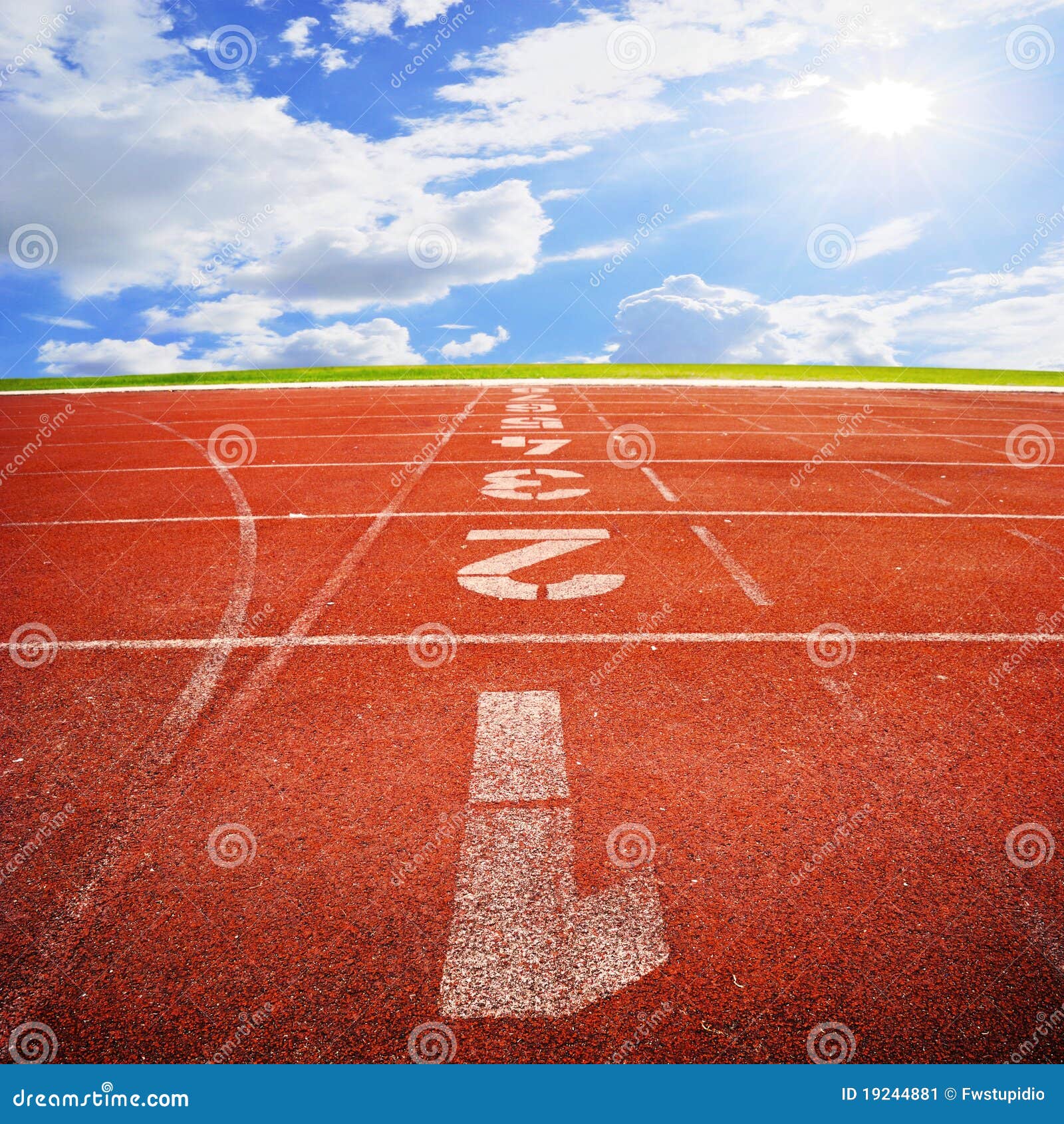 Running Track with Sky Cloud Stock Image - Image of cloud, life: 19244881