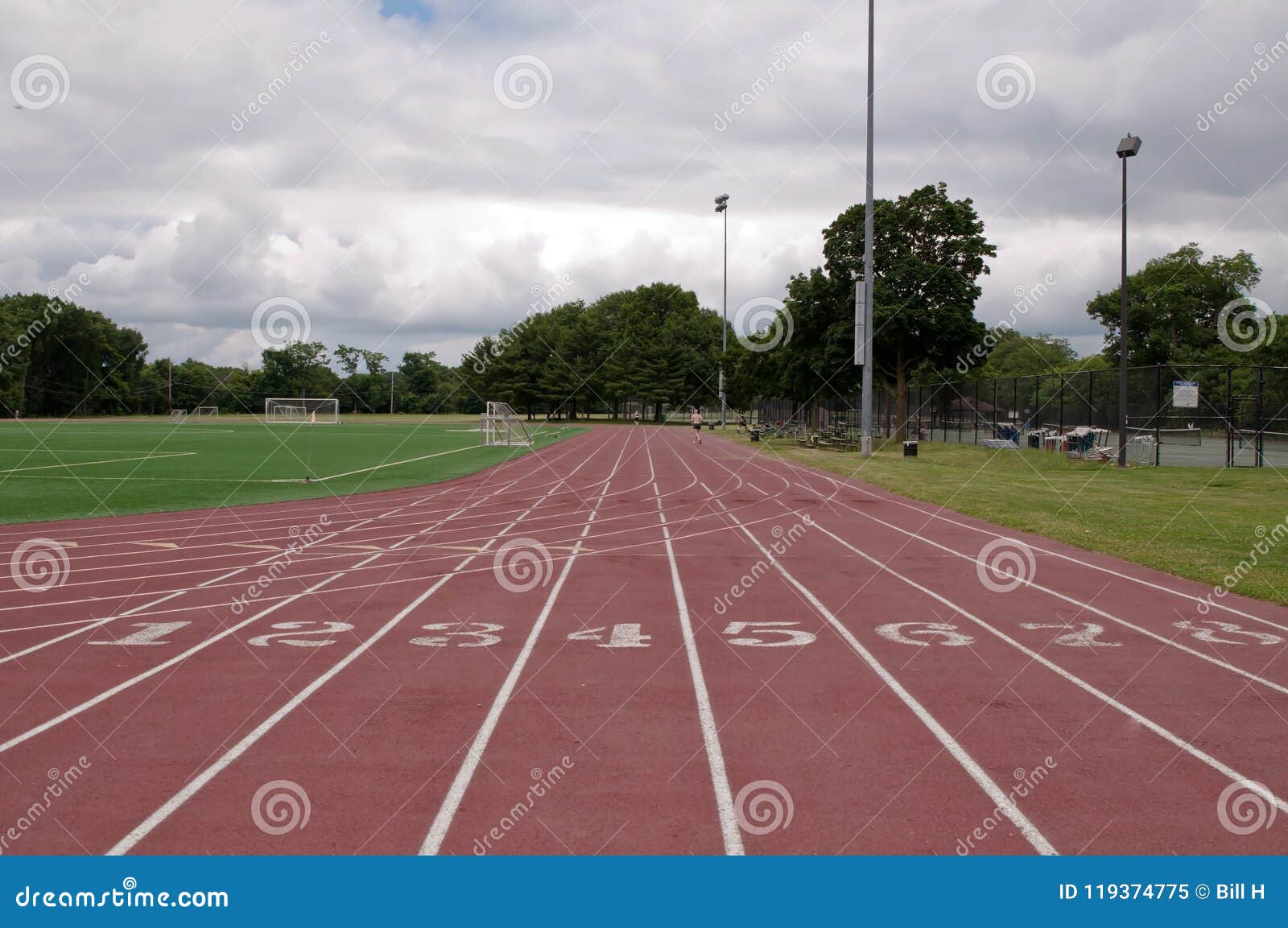 A Running Track at a Sports Complex Stock Image - Image of stadium ...