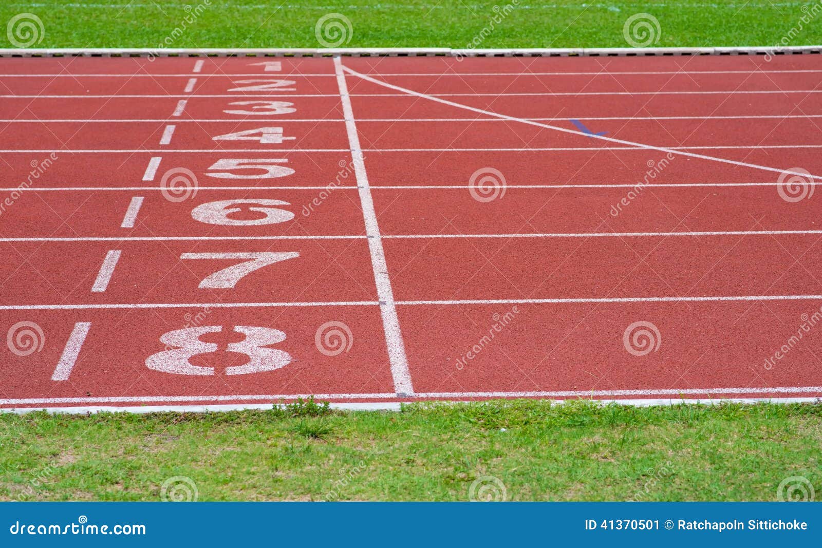 Running track of a sports stock image. Image of number - 41370501