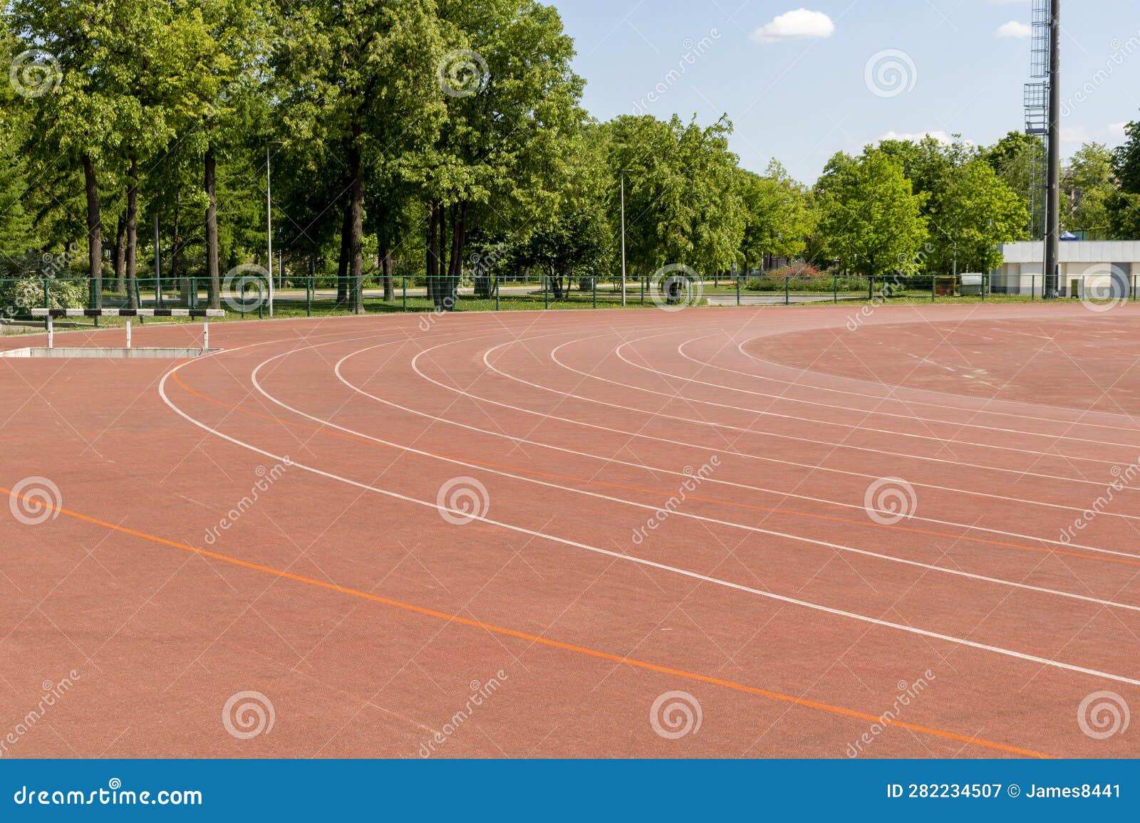 Running Track in the Stadium Stock Image - Image of start, lines: 282234507