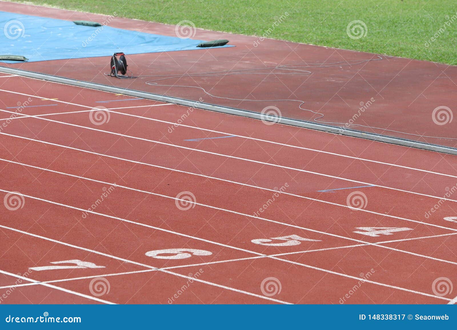 Running Track in Stadium, Perspective Line Track Editorial Photography ...