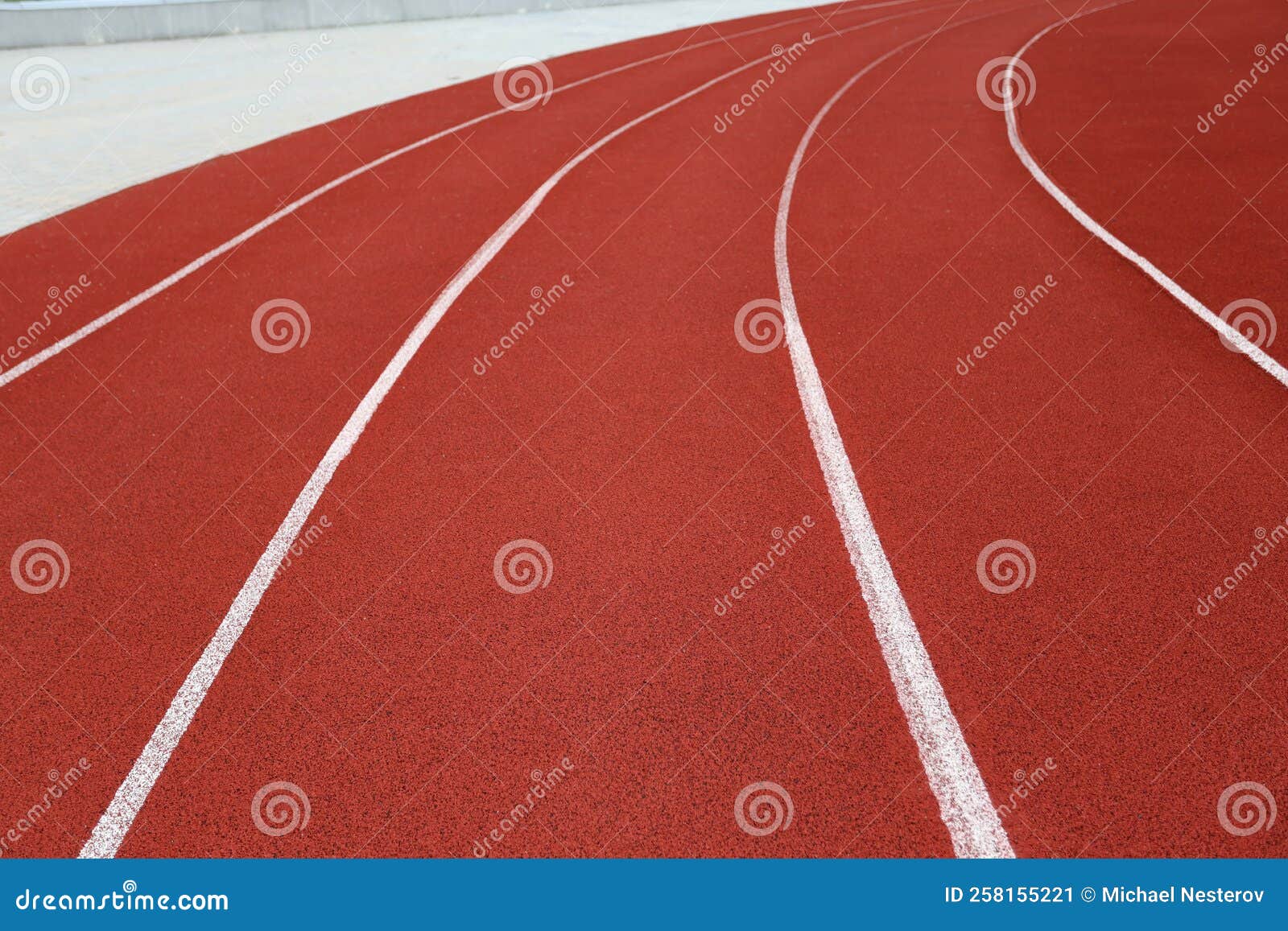 Running Track at the Stadium with Rubber Coating Stock Image - Image of ...