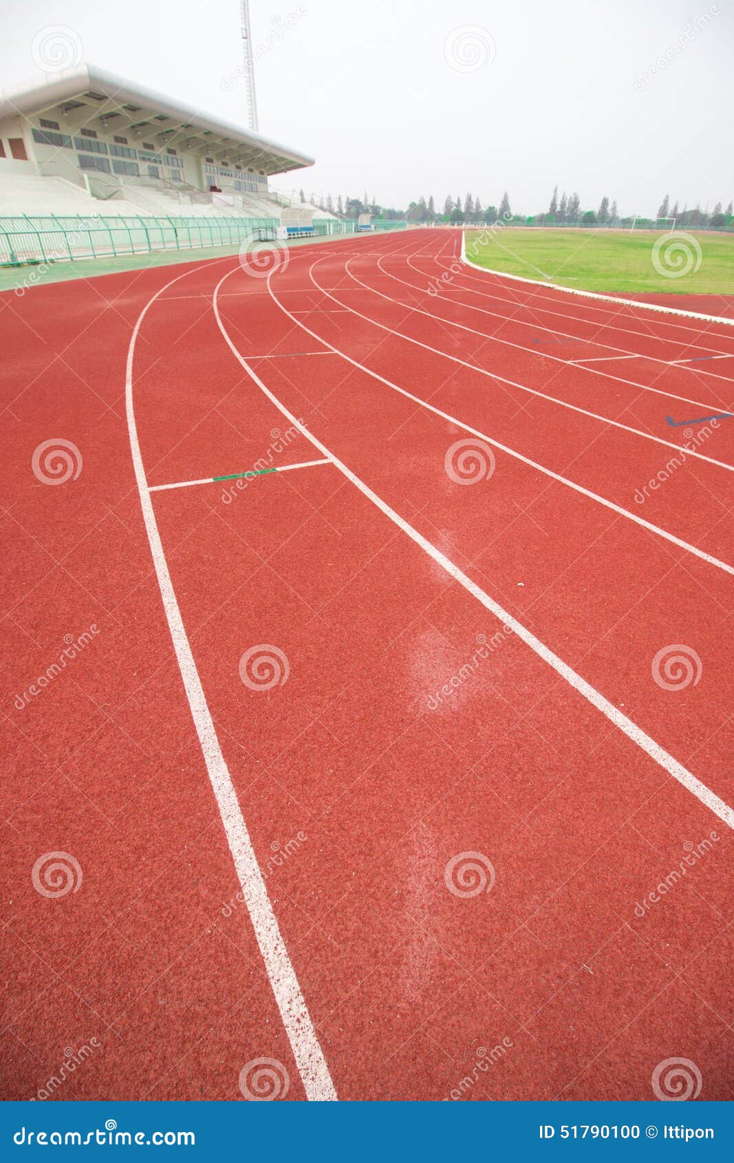 Running track in stadium. stock photo. Image of contest - 51790100