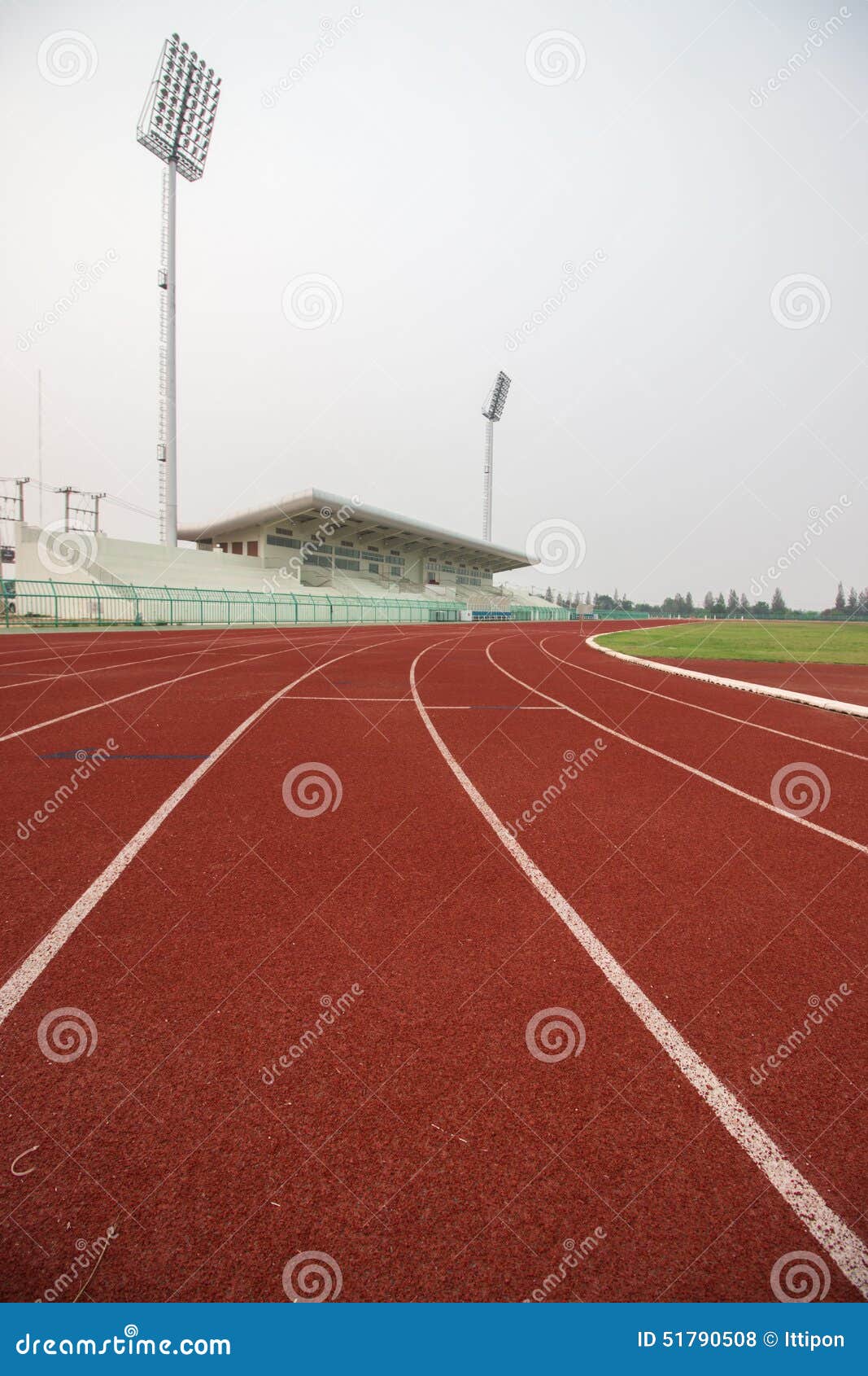 Running track in stadium. stock photo. Image of contemporary - 51790508