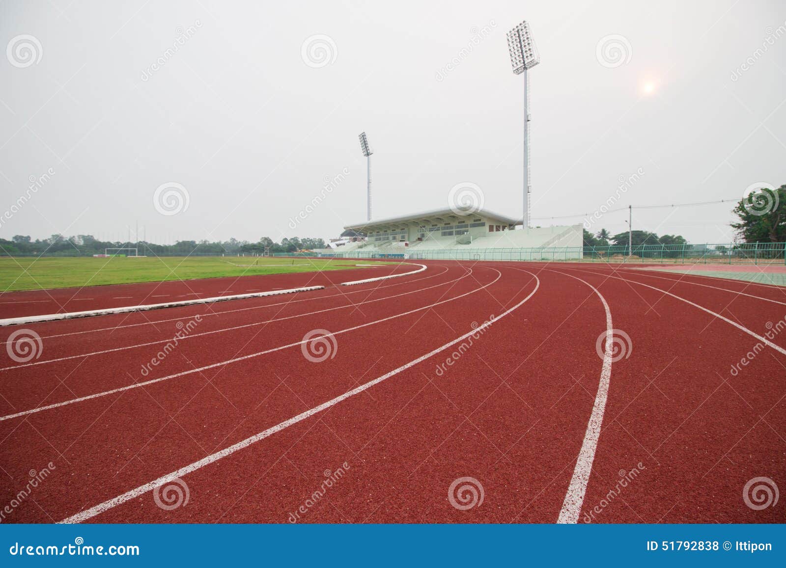 Running track in stadium. stock photo. Image of area - 51792838