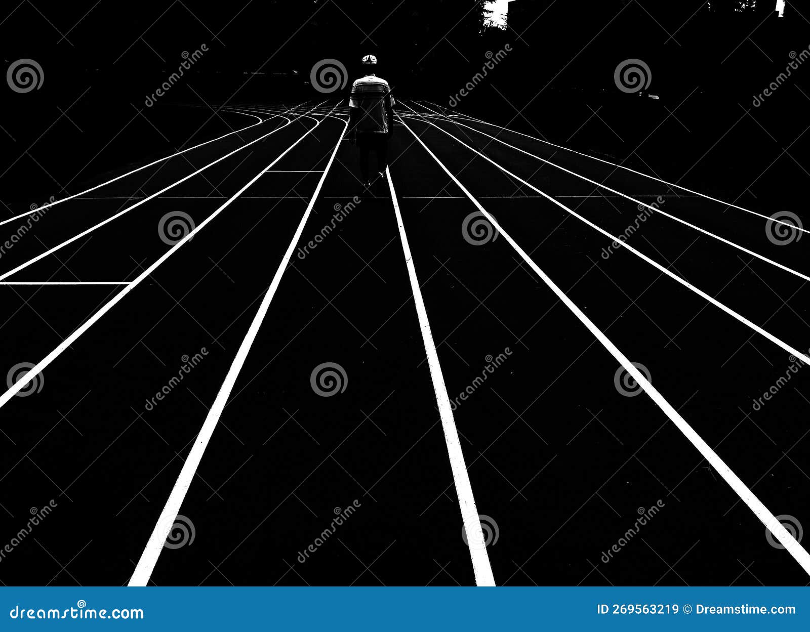 The Running Track of the Stadium. the Start and End of the Stadium ...