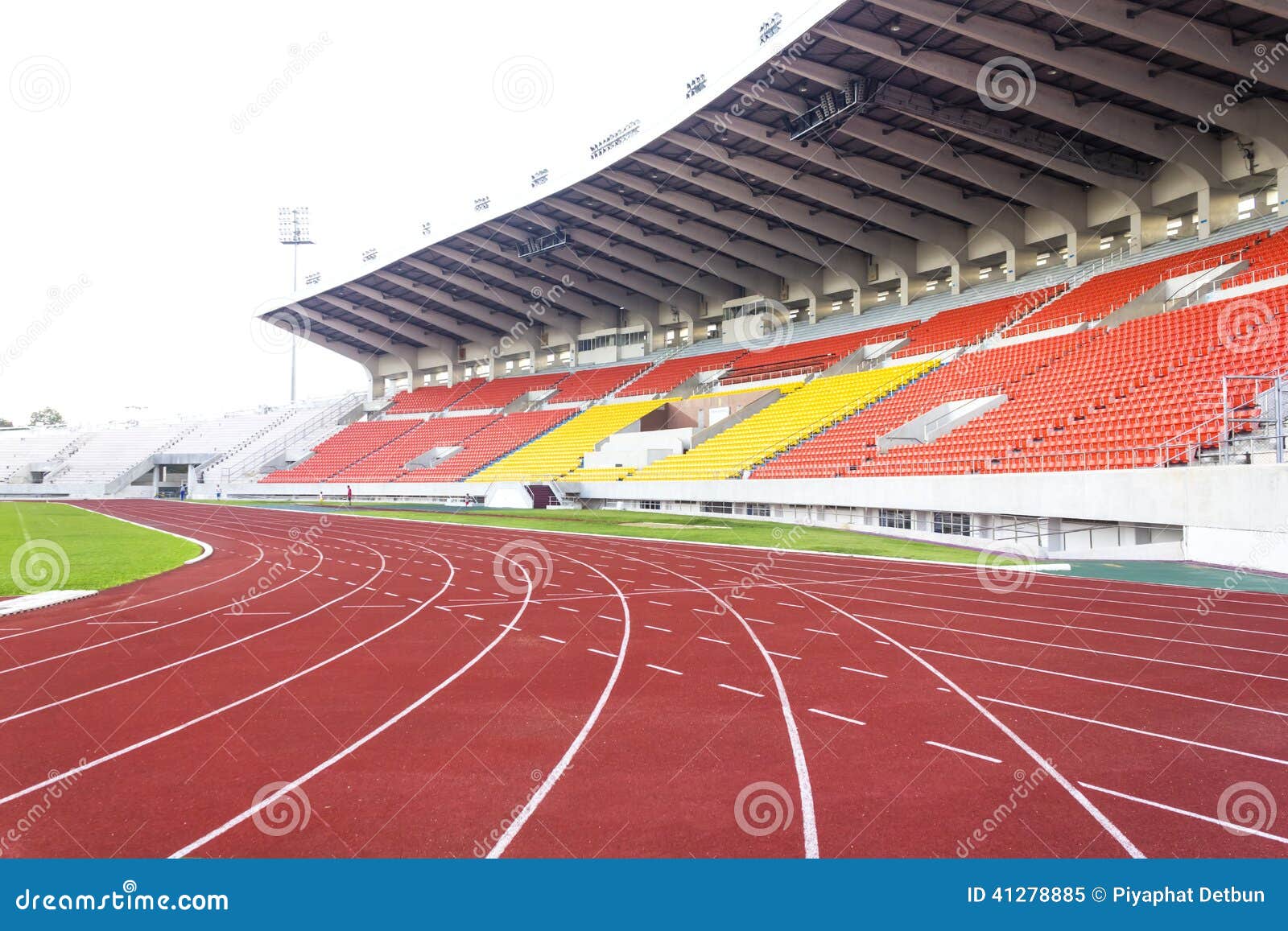 Running track in stadium stock image. Image of football - 41278885