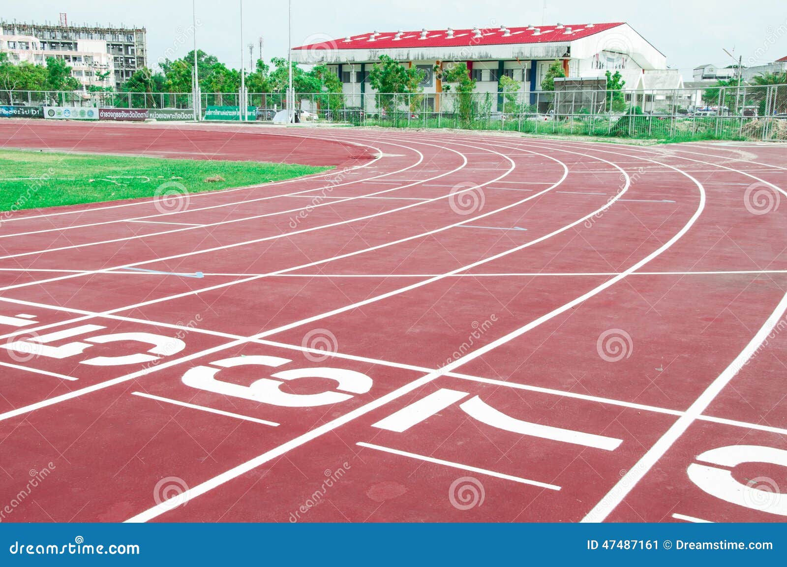 Running Track on Start Numerals Stock Image - Image of runner, athlete ...