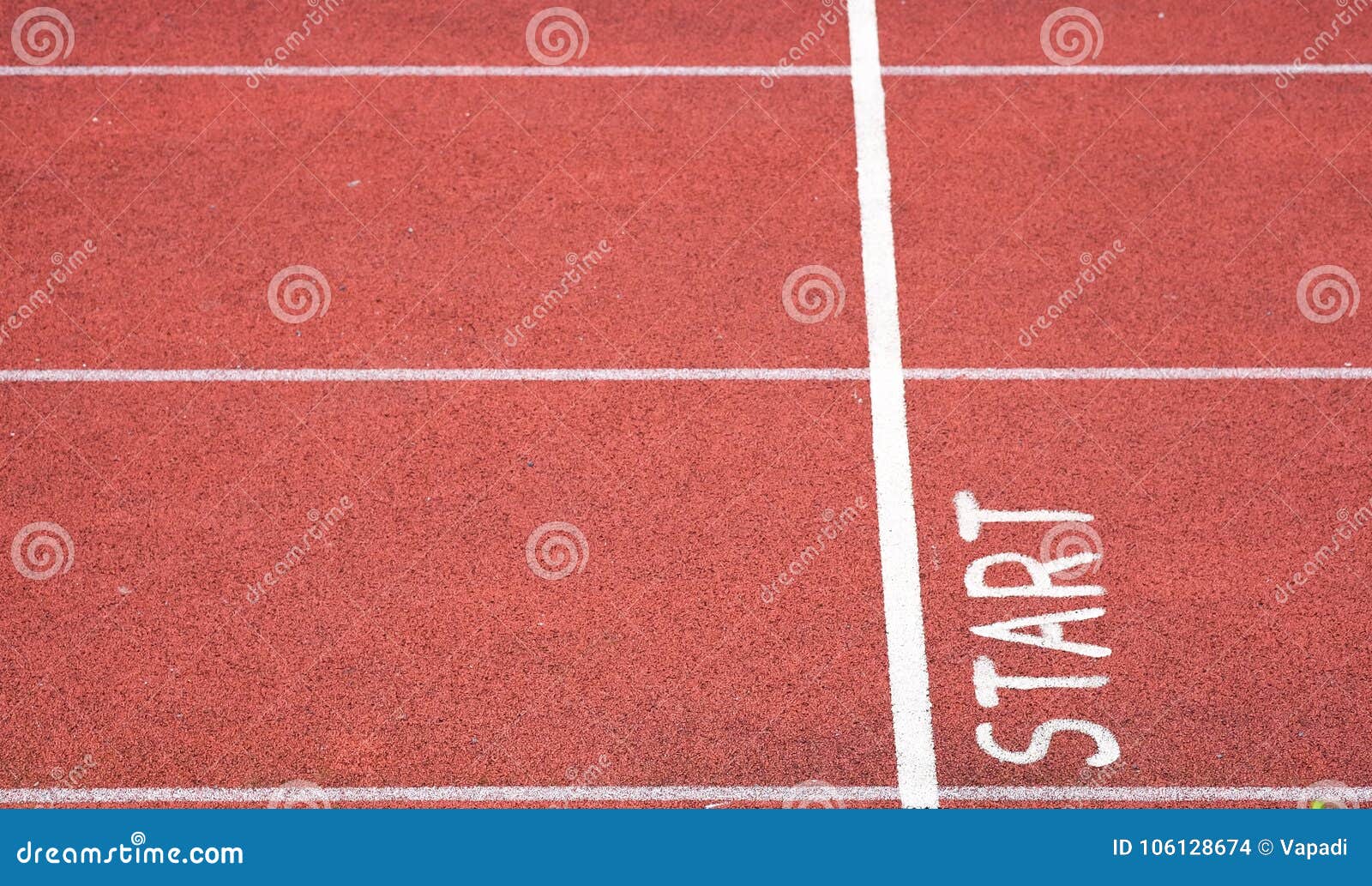 Running Track Line in Top View Stock Photo - Image of perspective, view ...