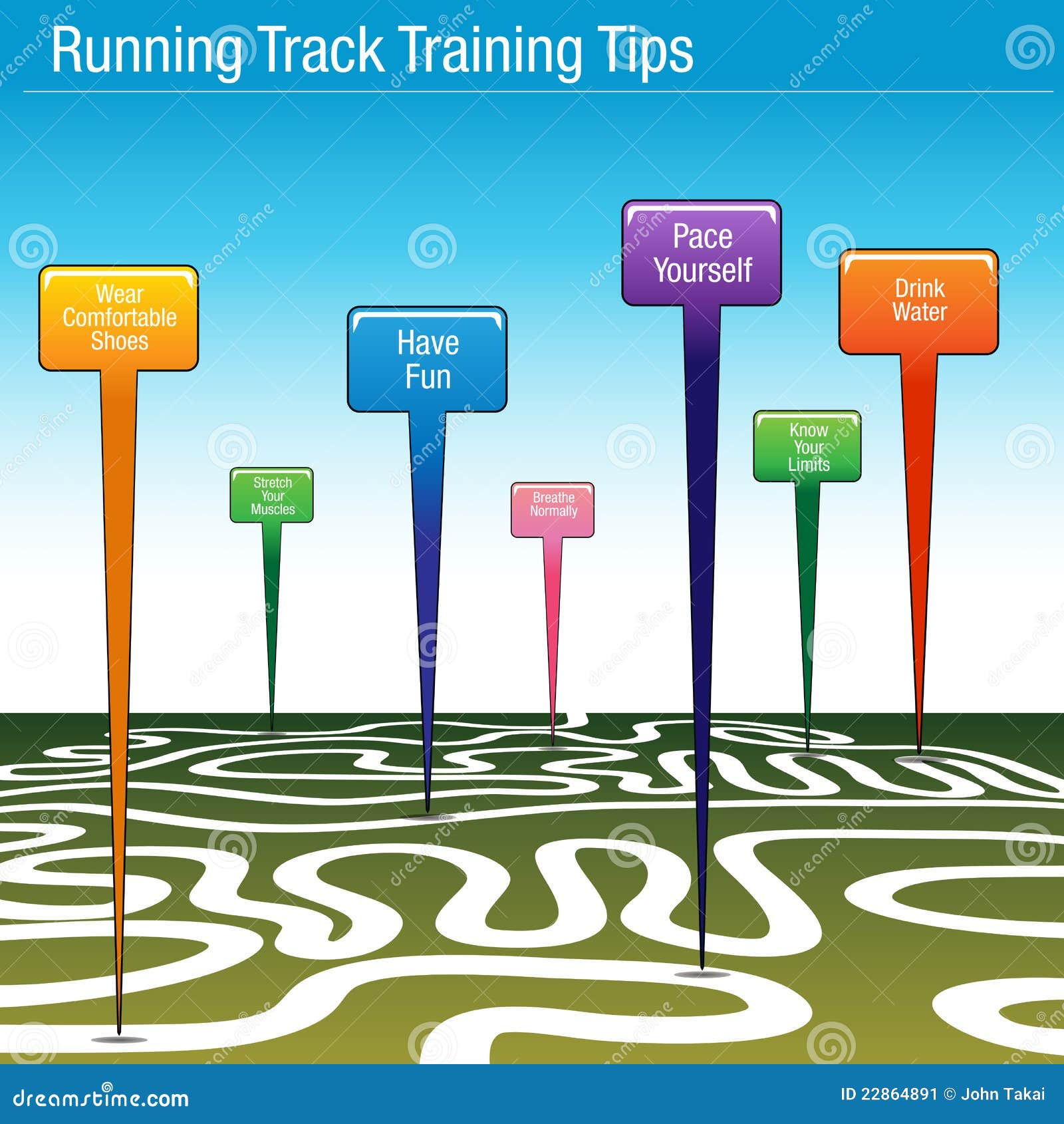 Running Track Training Tips Stock Vector - Illustration of copyspace ...