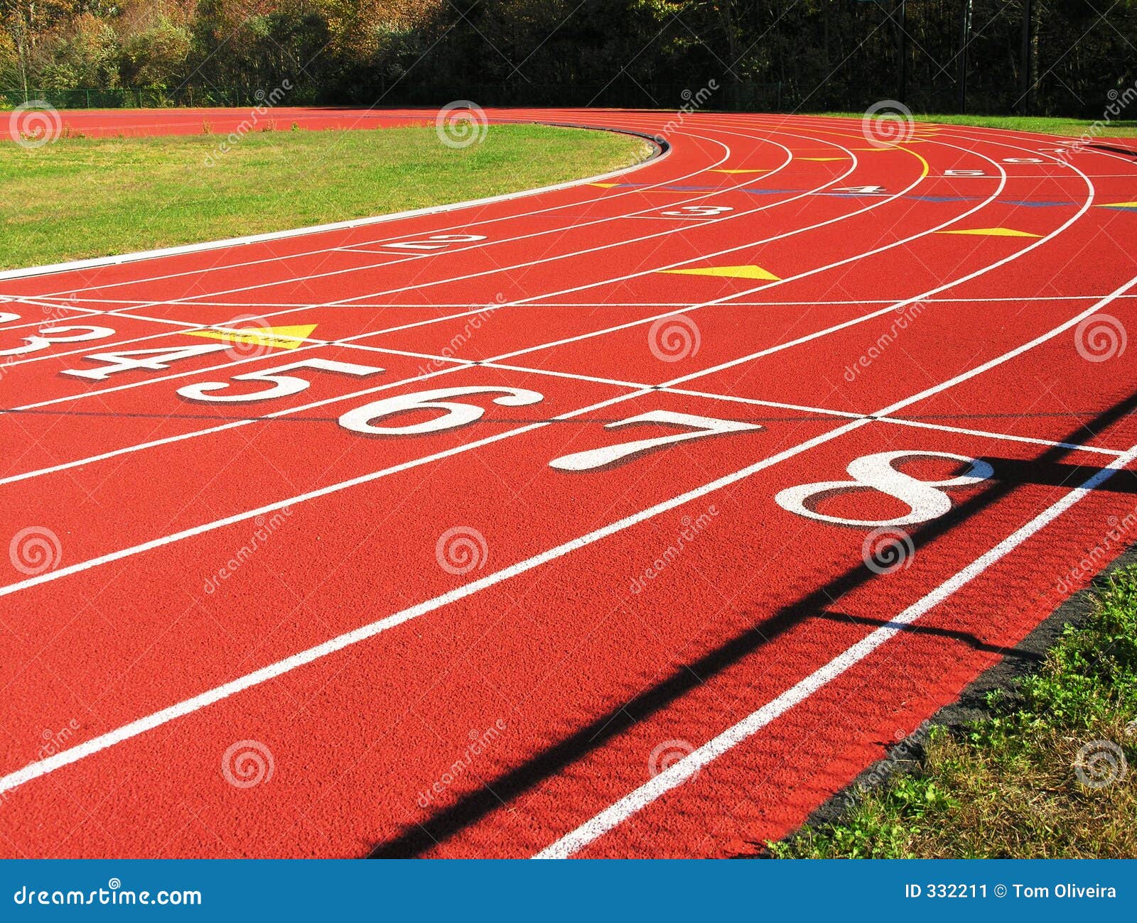 Running track turn. stock image. Image of track, number - 332211