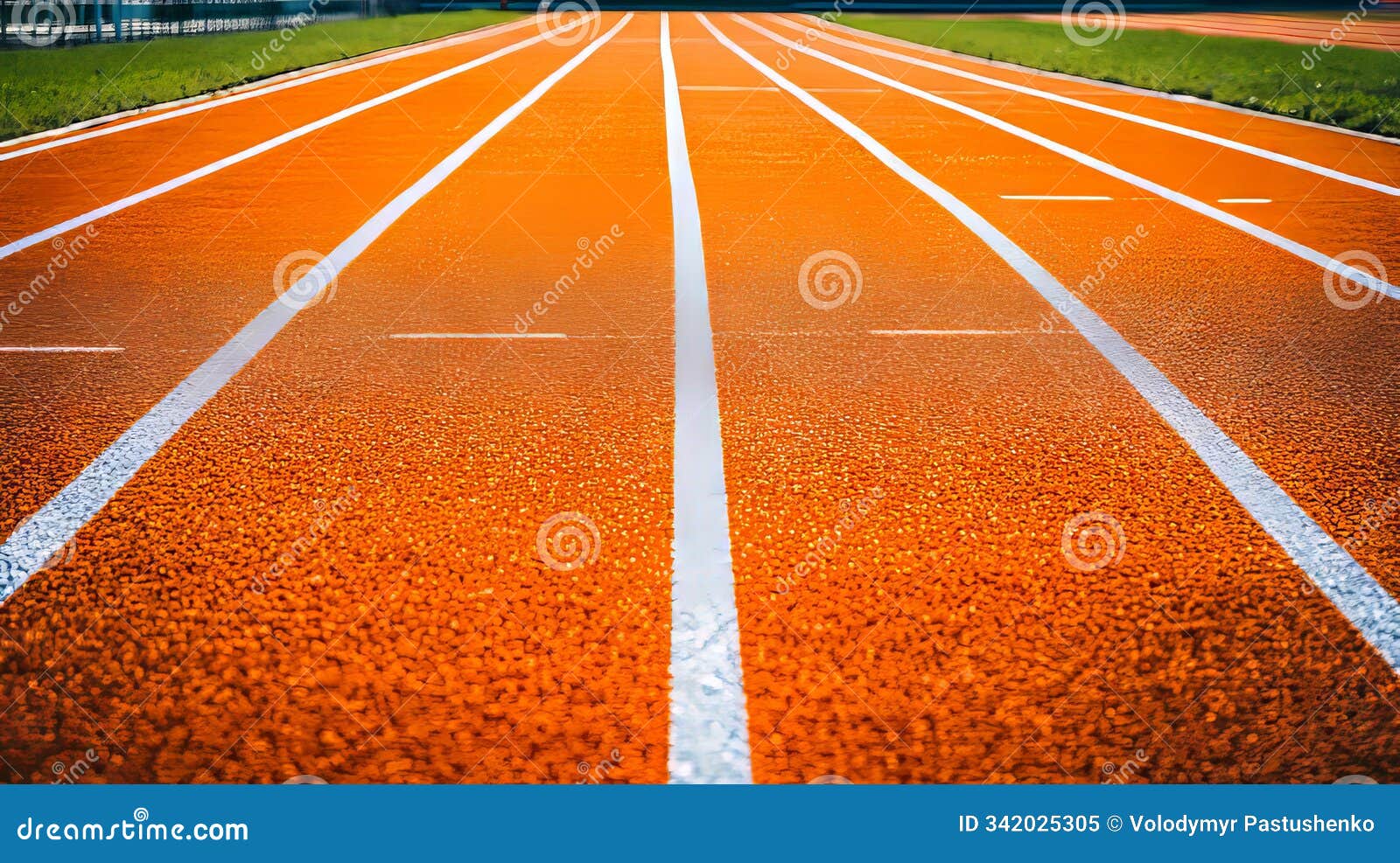 A Running Track with White Lines on it Stock Image - Image of ...
