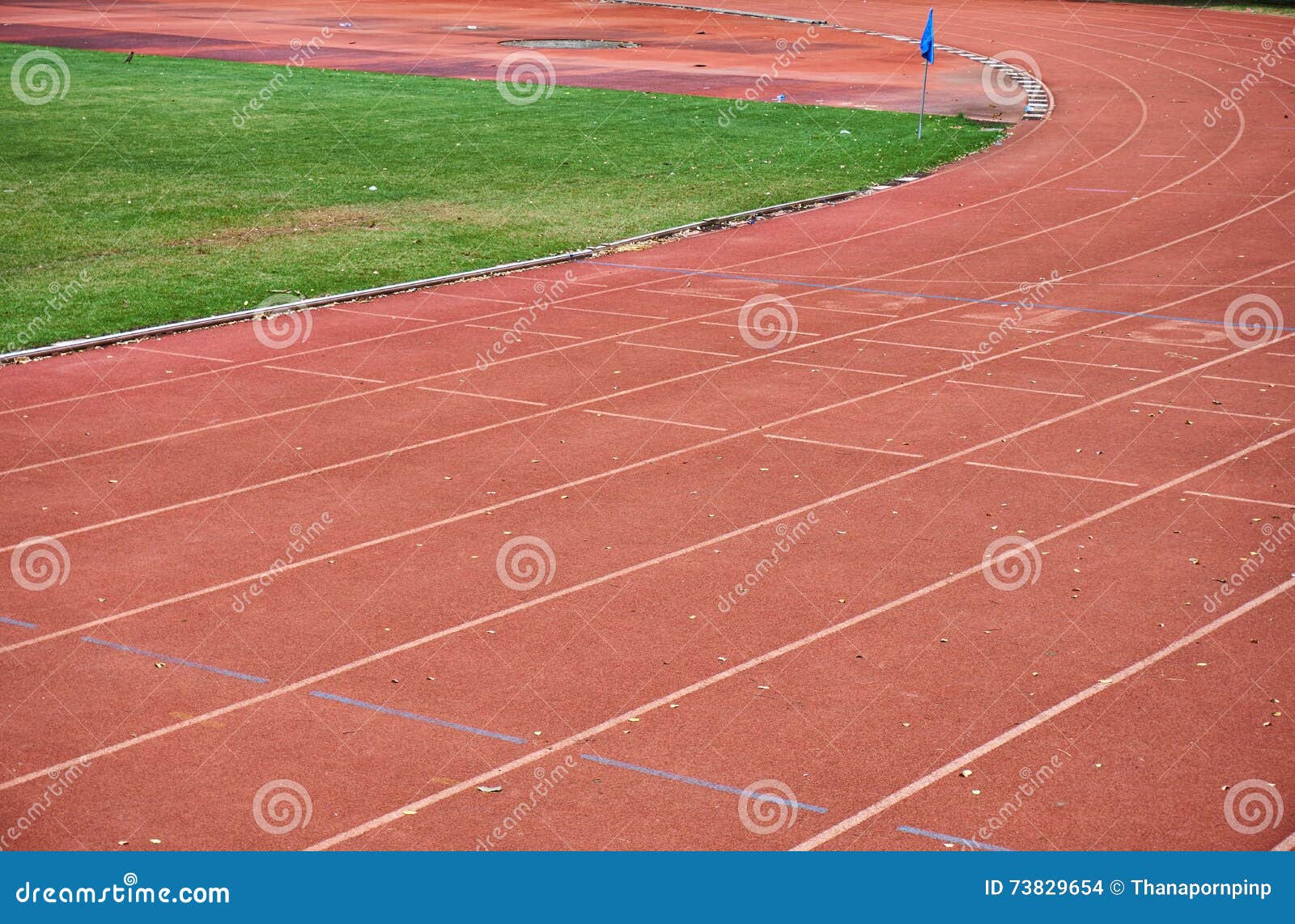 Running Tracks in Athletic Stadium. Stock Photo - Image of field, line ...