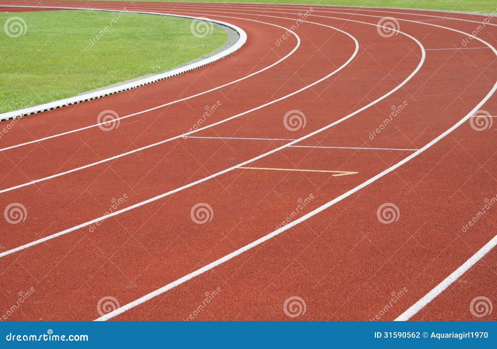 Running tracks stock photo. Image of curve, grass, concept - 31590562