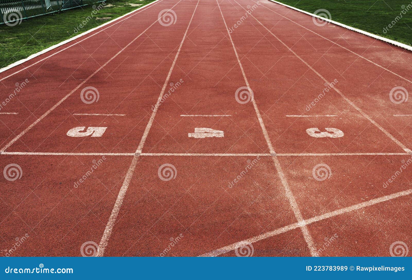 Running Tracks at a Stadium Stock Image - Image of finish, running ...