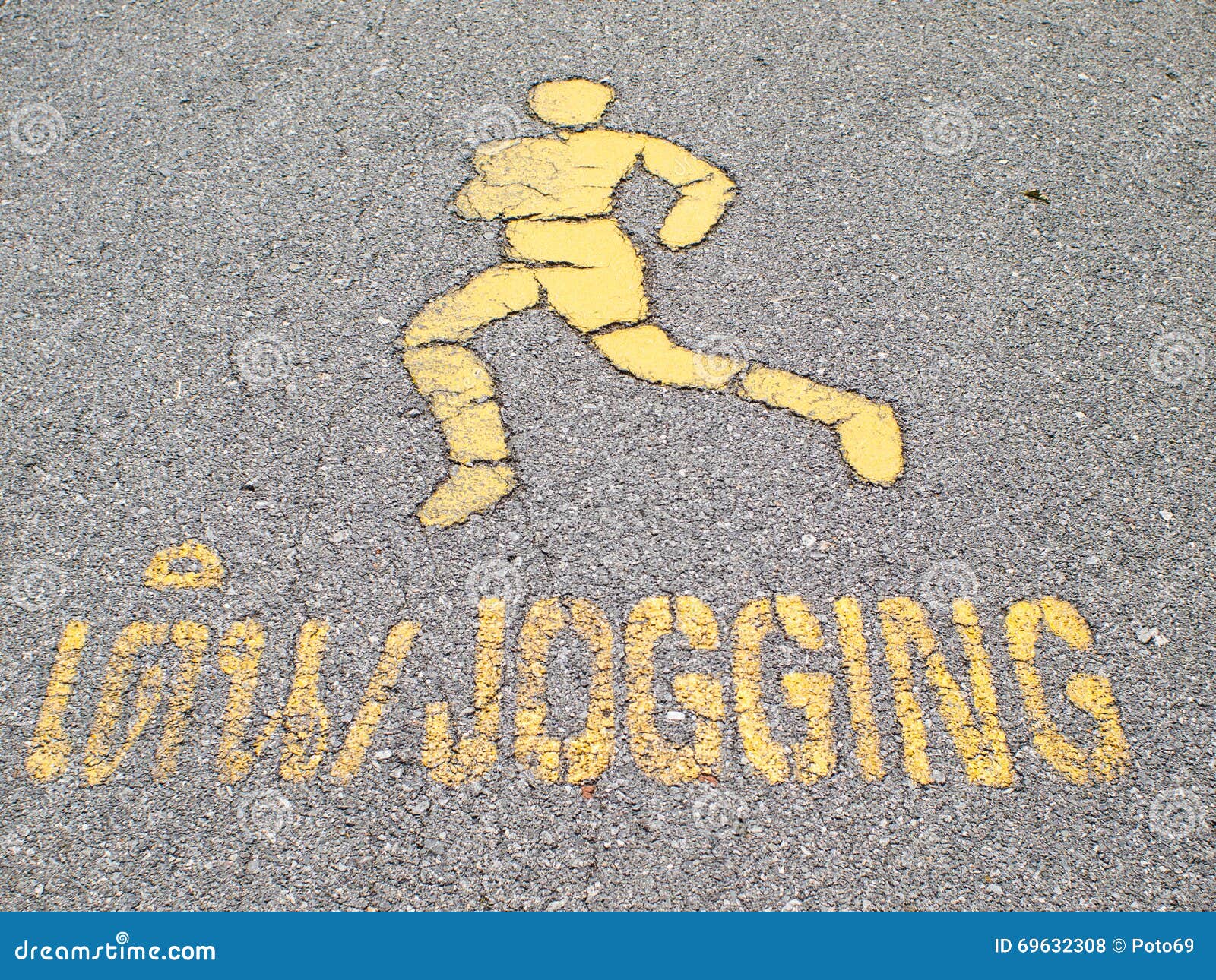 Running Trail Sign on Pedestrian.(speed,jogging). Stock Photo - Image ...