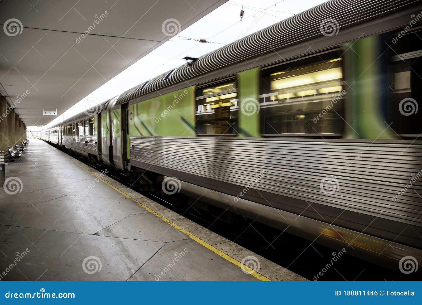 Running train stock photo. Image of transport, rail - 180811446