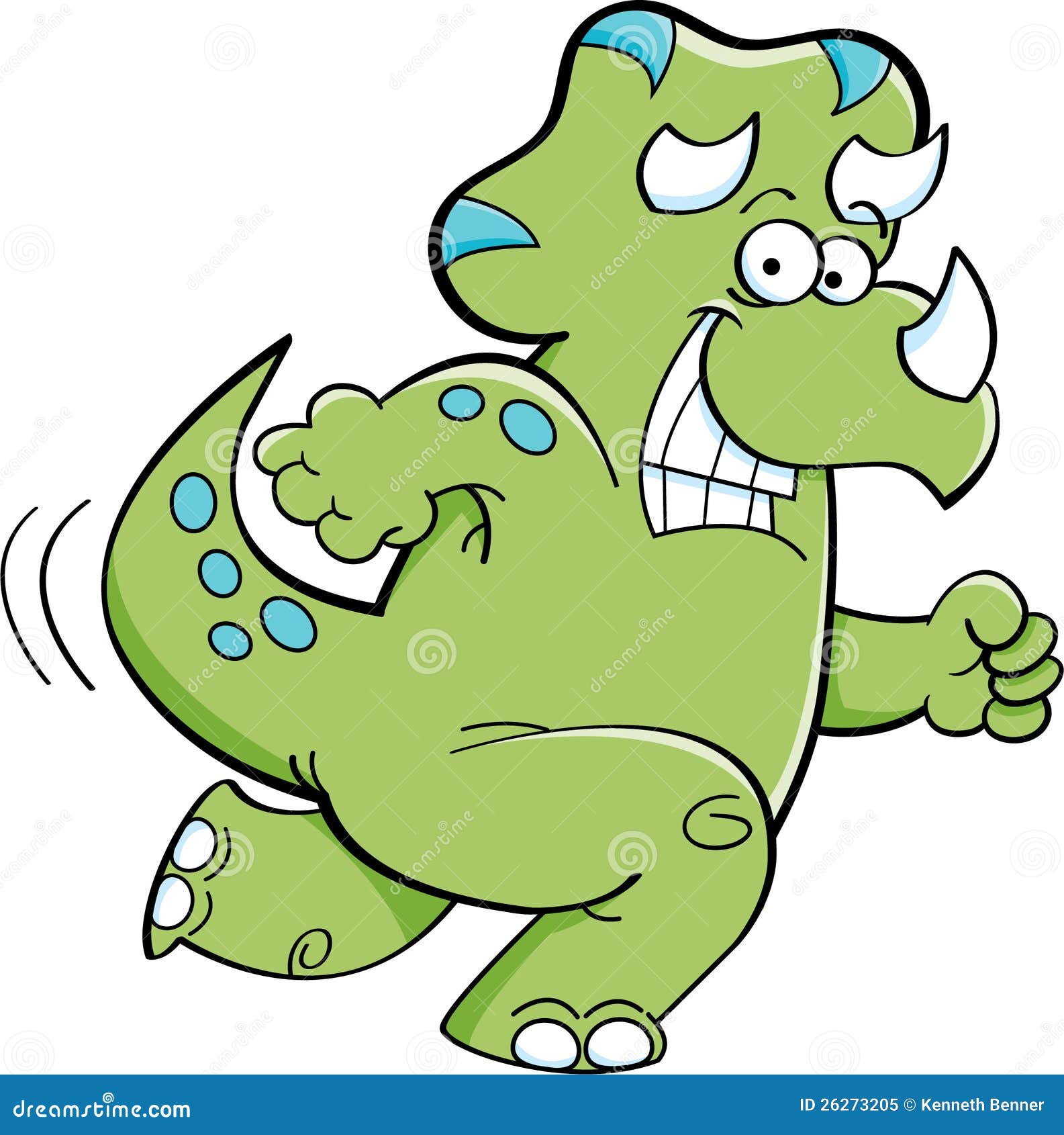 Running triceratops stock vector. Illustration of jurassic - 26273205