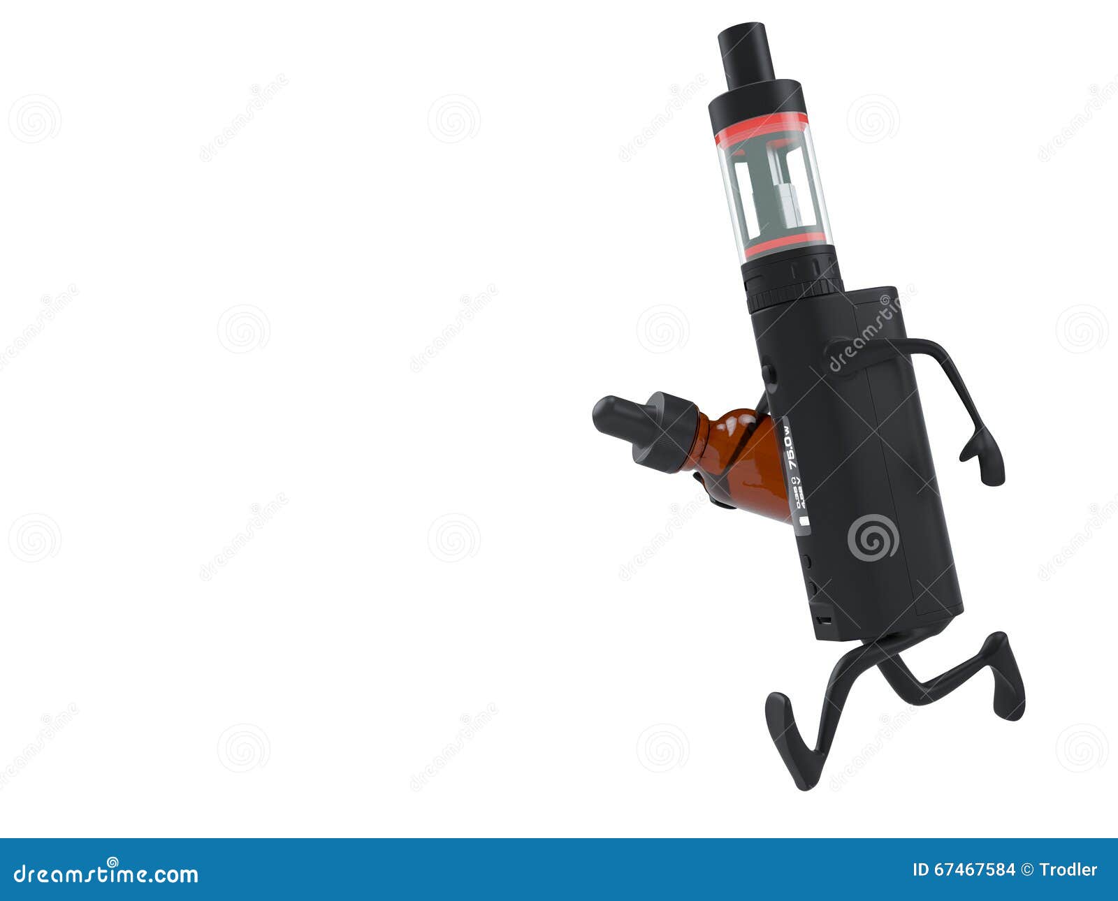 Running Vaping Ecig Battery Mod with Ejuice Bottle Stock Illustration ...