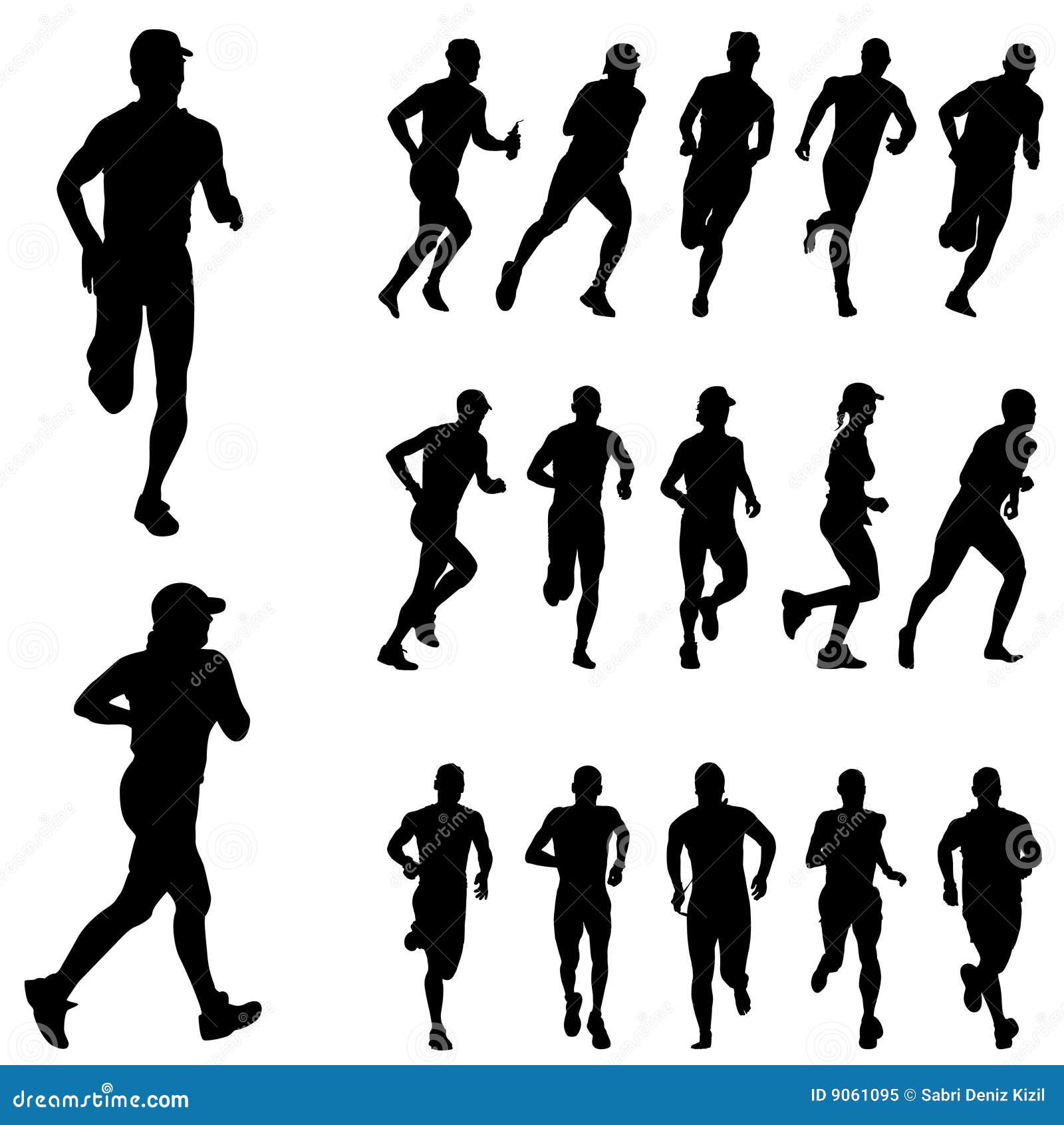 Running vector stock vector. Illustration of vector, outdoor - 9061095
