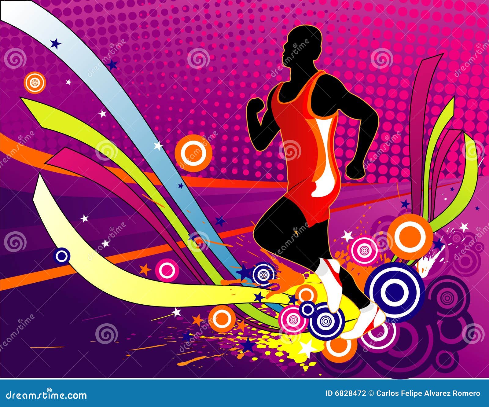 Running Man Vector Silhouette | CartoonDealer.com #83471582