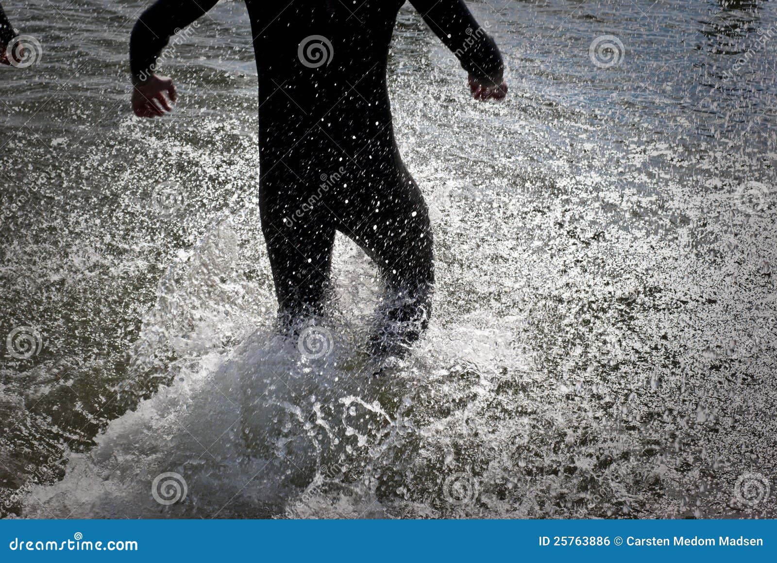 Running in water stock photo. Image of sports, beach - 25763886