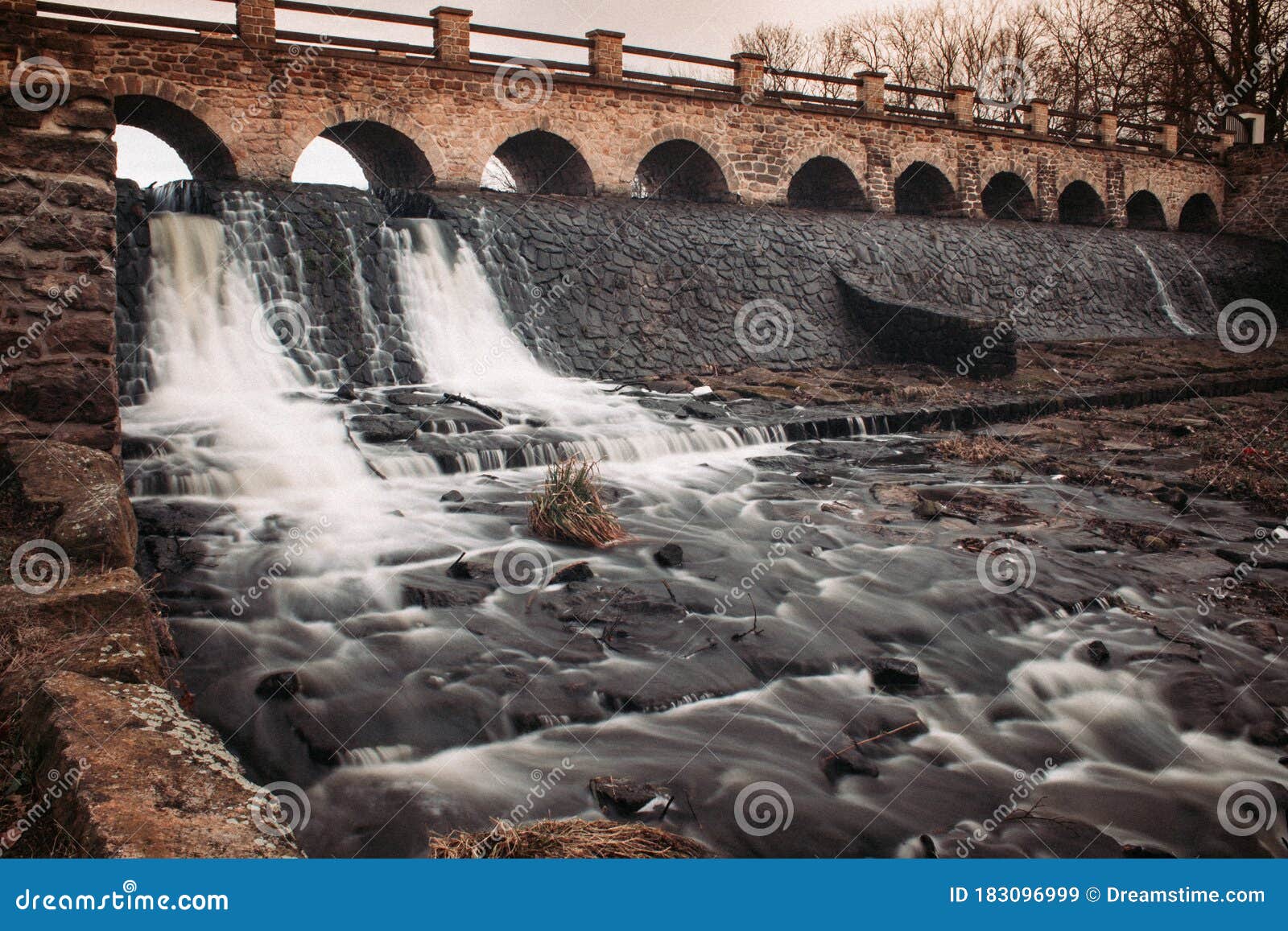 Running Water from the Dam. Stock Image - Image of exposure, water ...