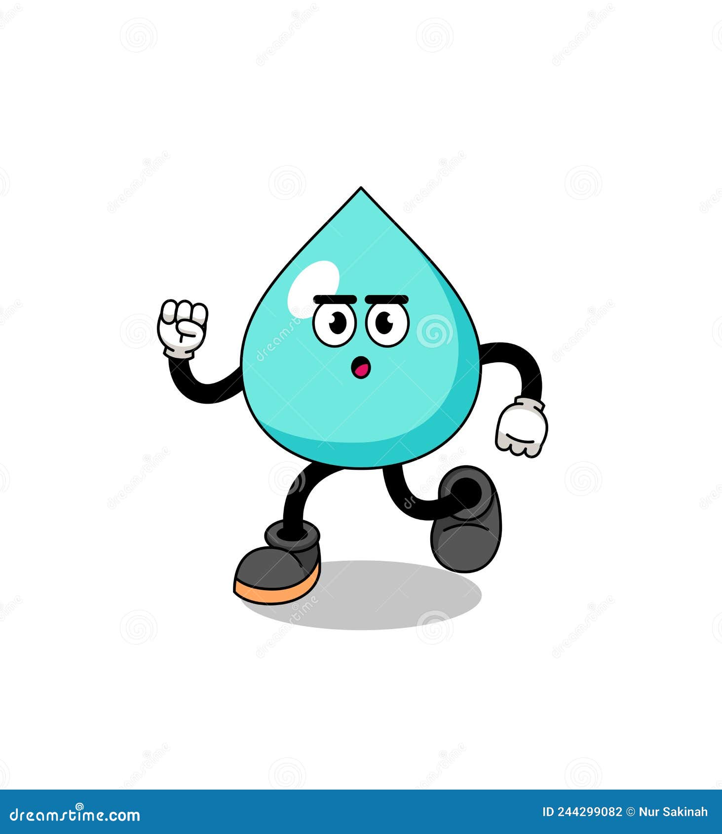 Running Water Mascot Illustration Stock Vector - Illustration of drop ...