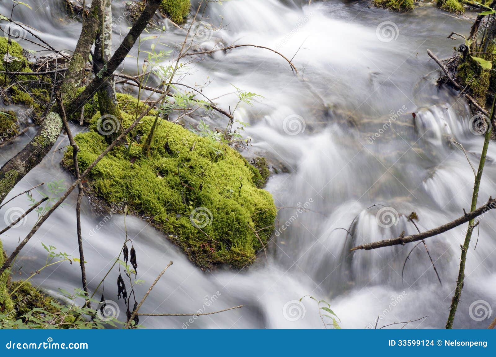 Running water stock photo. Image of stone, plant, beautiful - 33599124