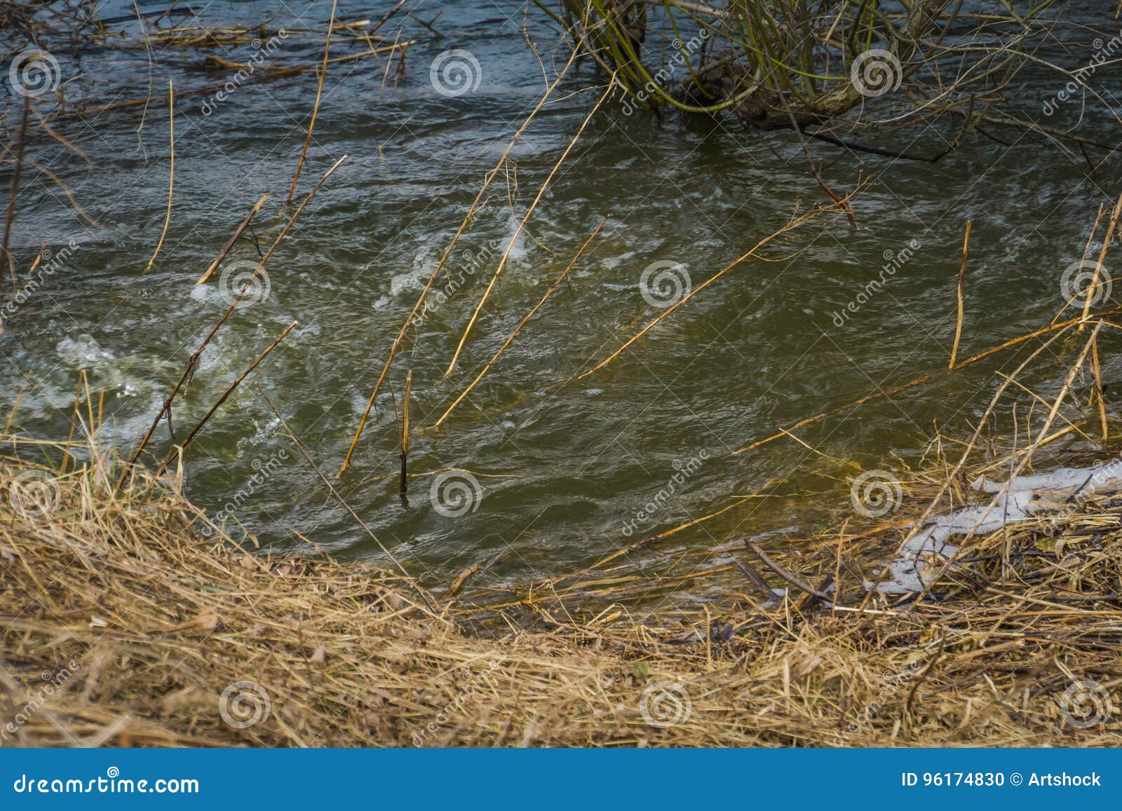 Running Water in the River stock photo. Image of running - 96174830