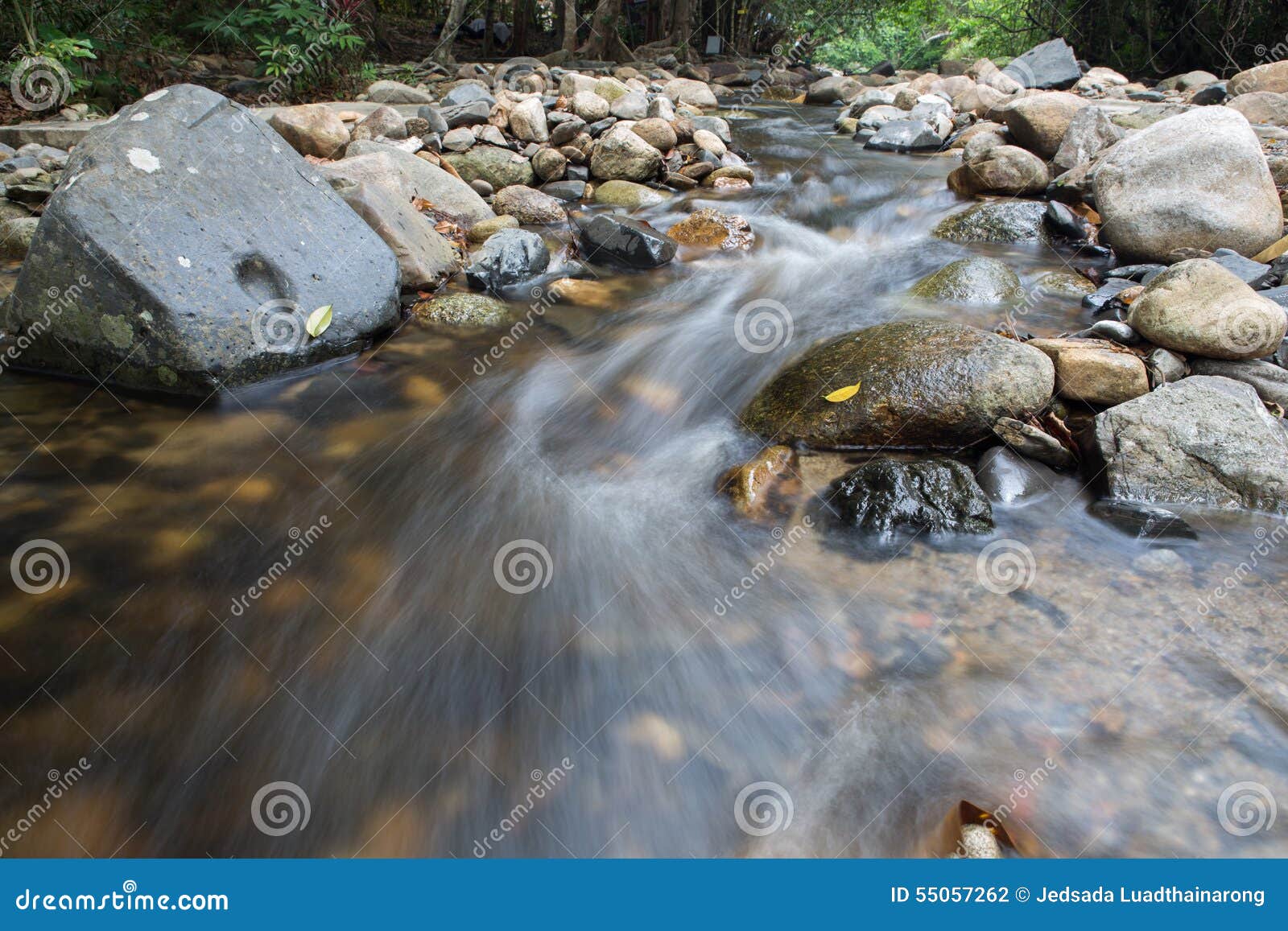 Running of Water Stream from Waterfall Stock Photo - Image of landscape ...