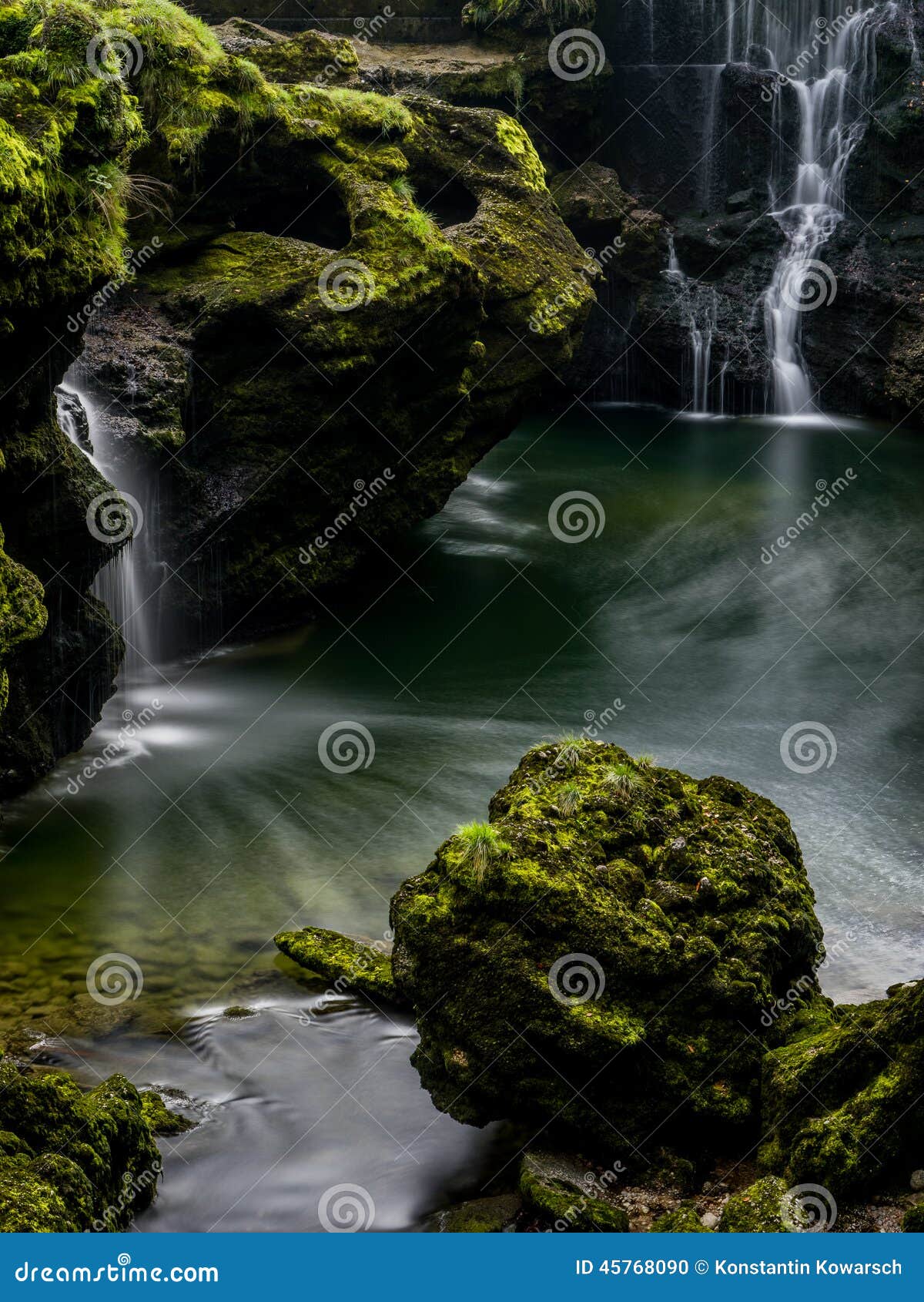 Running Water with Waterfall Stock Photo - Image of lake, coast: 45768090