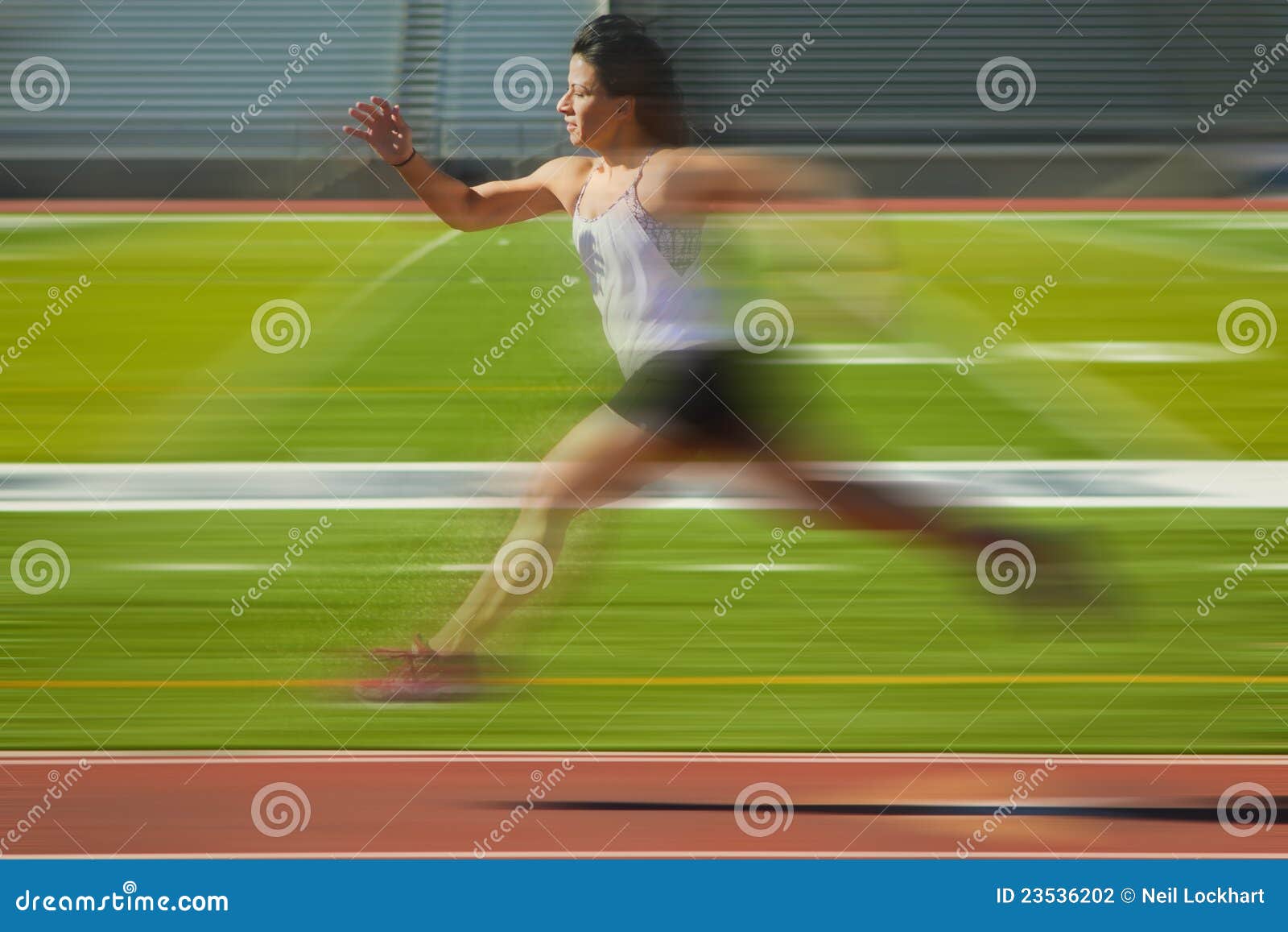Running Woman Blur stock photo. Image of attractive, running - 23536202