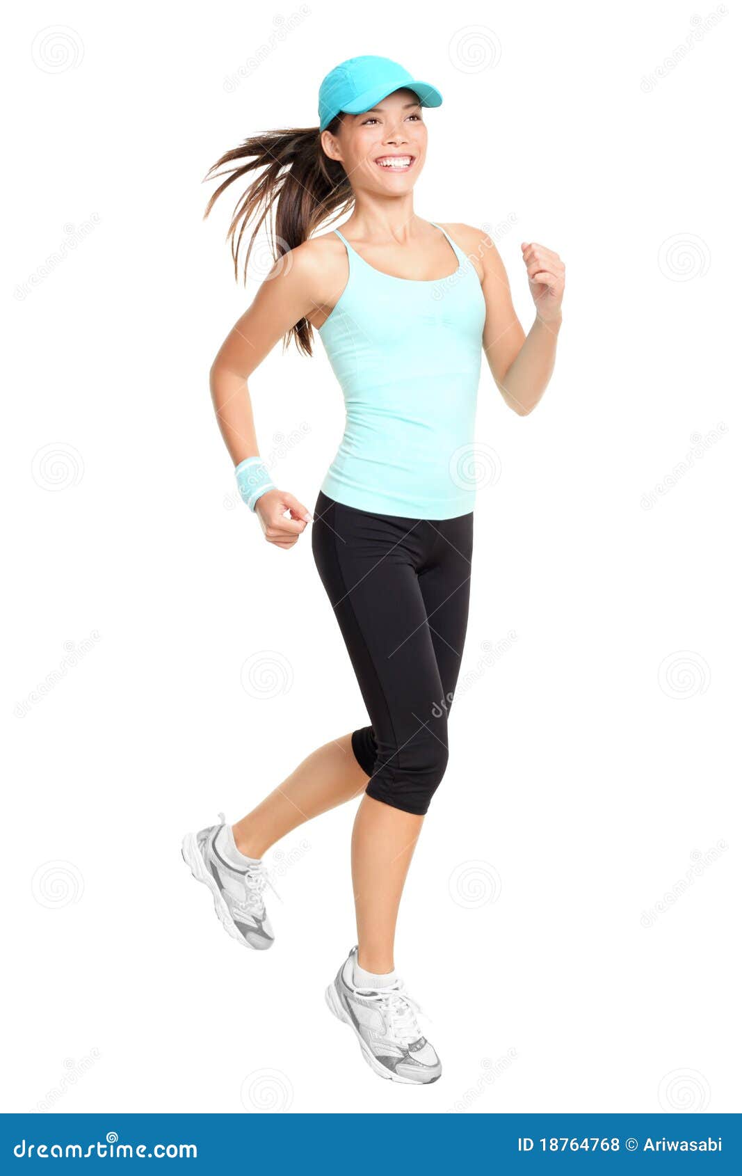 Running woman isolated stock photo. Image of female, athlete - 18764768