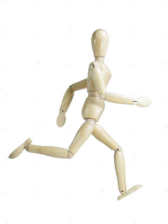 Running Wood Puppet stock image. Image of fitness, doll - 22826861