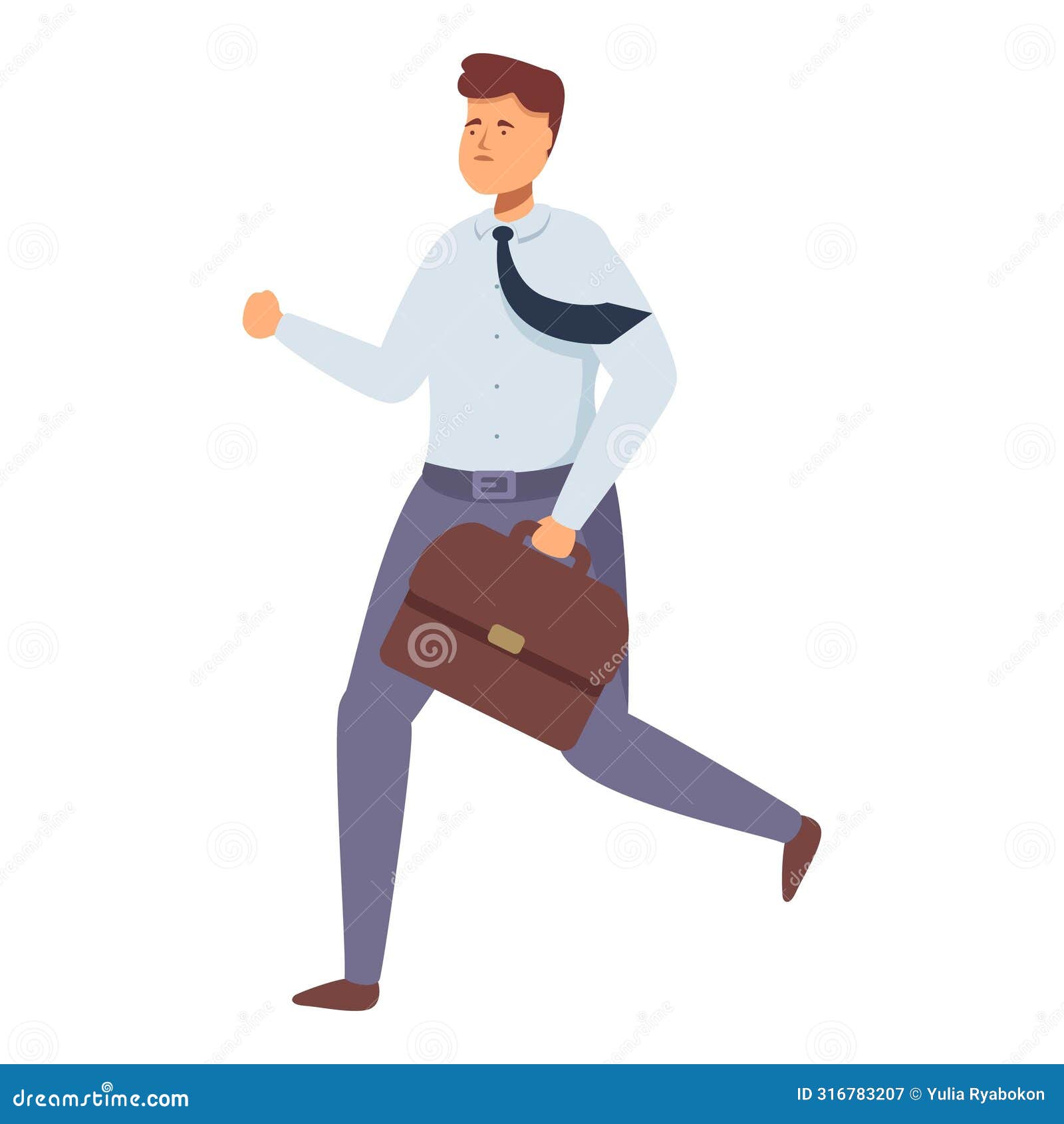 Running Workaholic Manager Icon Cartoon Vector. Busy Work Stock Vector ...
