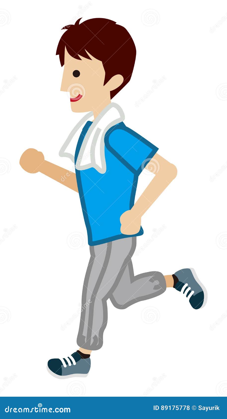 Running Young man stock vector. Illustration of clip - 89175778