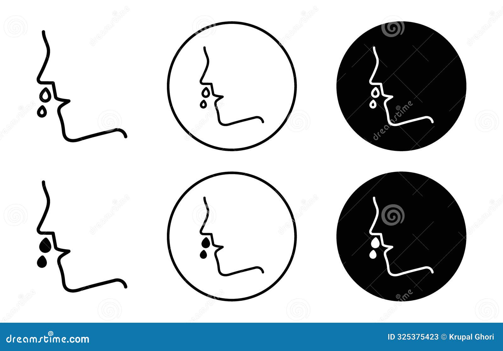 Runny Nose Icon Cartoon Vector | CartoonDealer.com #325375423
