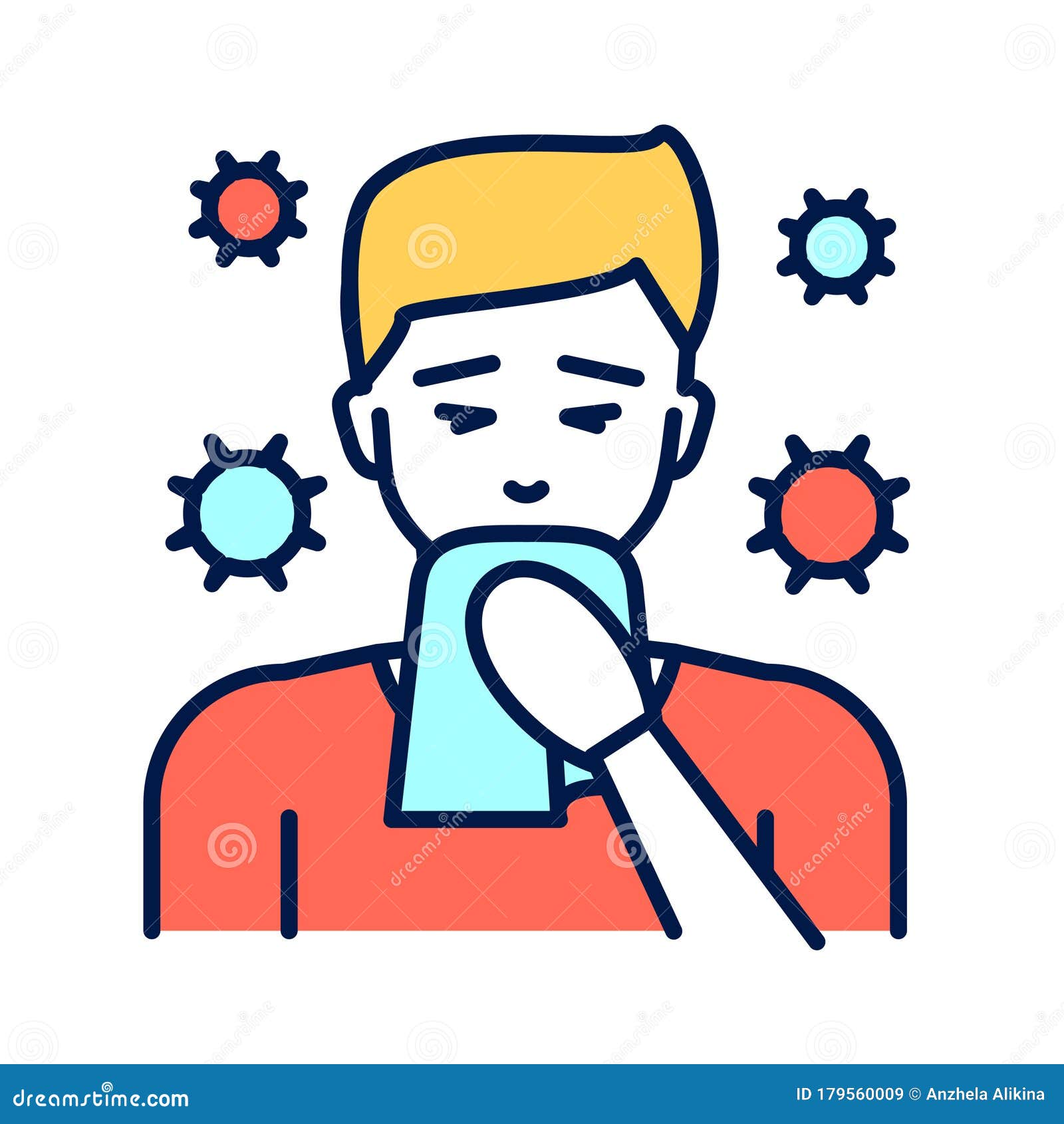 Runny Nose Line Color Icon. Infectious Diseases, Colds, Flu. Pictogram ... Runny Nose Line Color Icon. Infectious Diseases, Colds, Flu. Pictogram ...