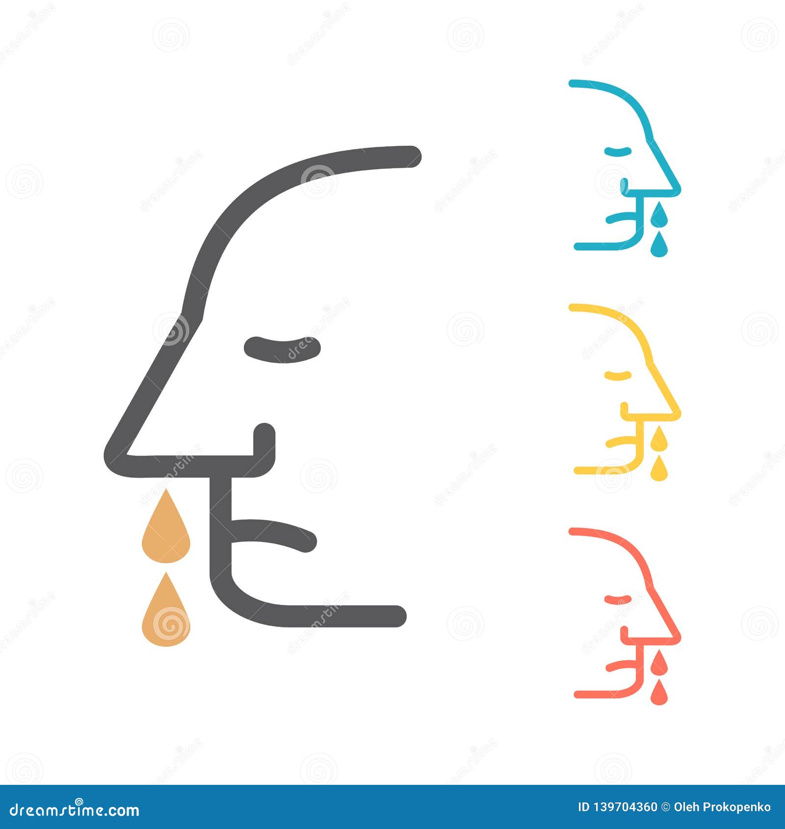 Runny Nose Line Icon. Vector Icon for Web Graphic. Stock Vector ...