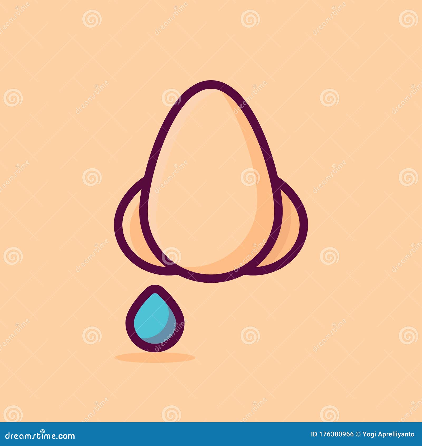 Runny Nose Vector Icon Illustration Flat Cartoon Style Suitable For Web Landing Page Banner