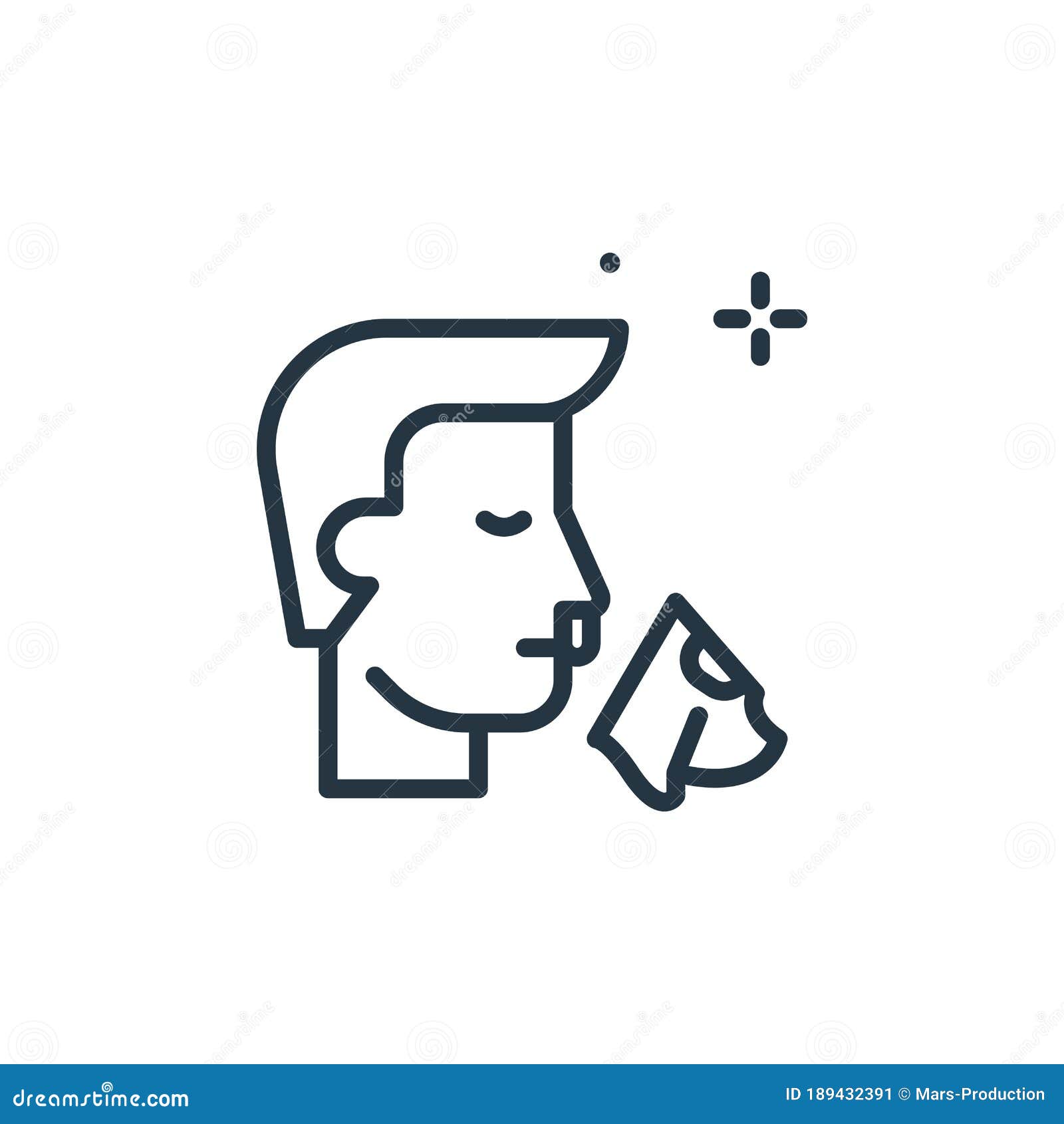 Runny Nose Vector Icon Isolated On White Background Outline Thin Line Runny Nose Icon For
